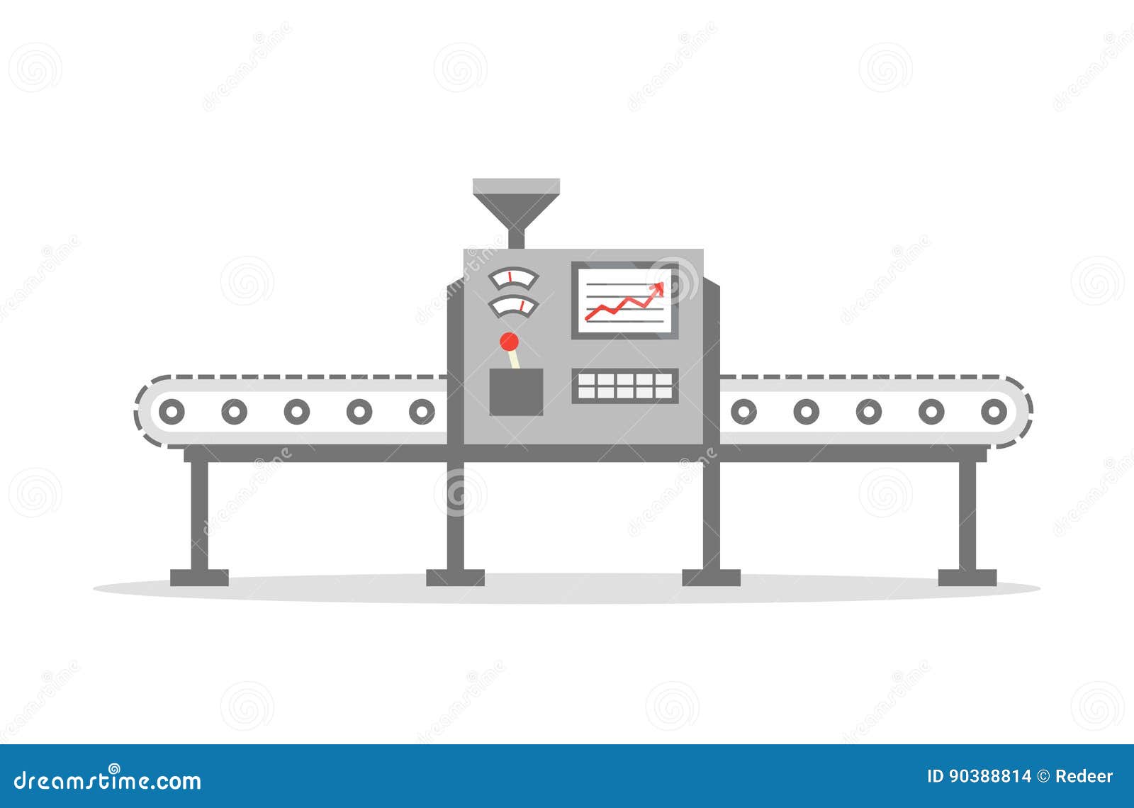 Conveyor Belt in Flat Design. Factory Production- Illustration ... Conveyor Belt in Flat Design. Factory Production- Illustration ...