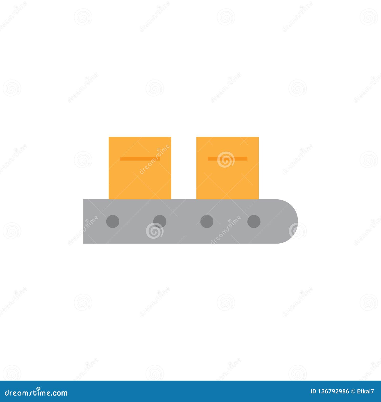 Conveyor Belt Flat Icon Vector Design Illustration Stock Vector ...