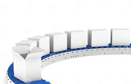 Conveyor Belt, Front View stock illustration. Illustration of ...