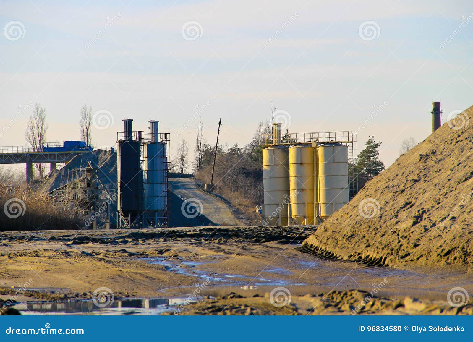 Conveyor Belt in Granite Quarry Stock Photo - Image of loading, heavy ...