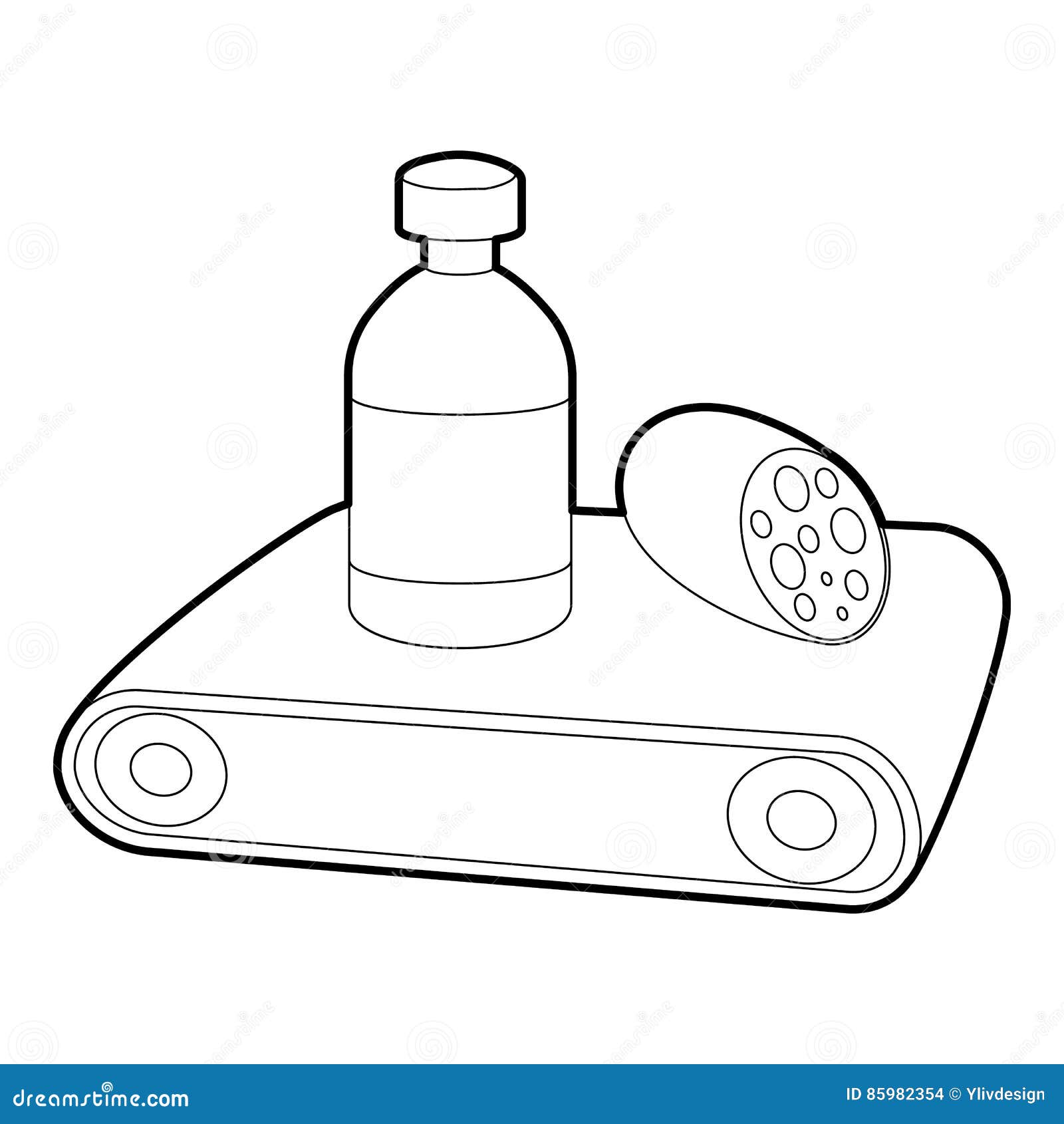 Conveyor Belt Icon, Outline Style Stock Vector - Illustration of ...