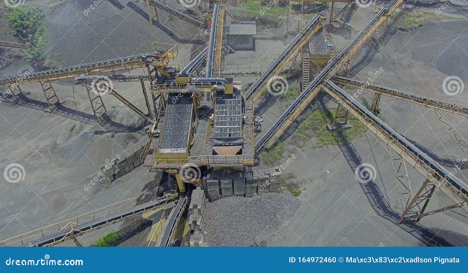 Conveyor Belt Mine Line Rock Transport Stock Photo - Image of ...