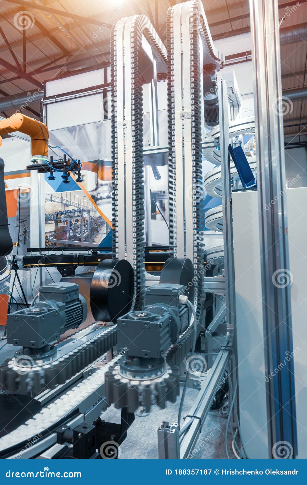 Conveyor Belt in Production. Conveyor Belt for Moving Products Stock ...