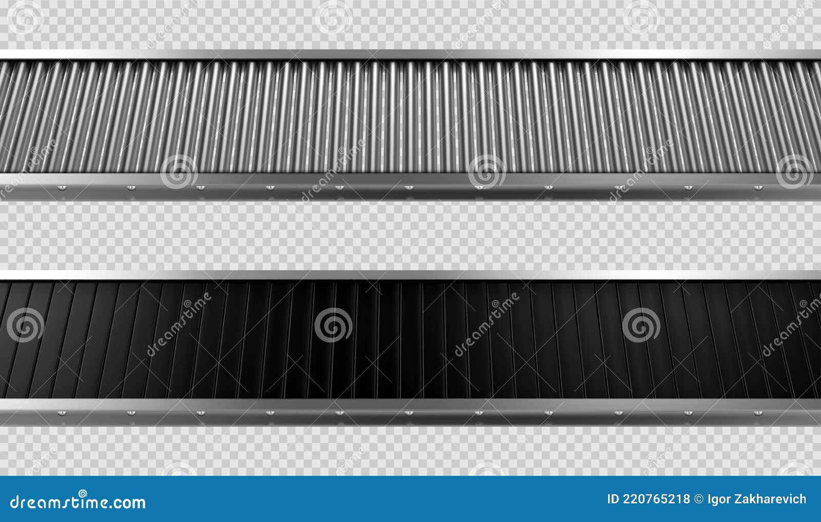 Conveyor Belt Side View. Realistic Illustration Stock Illustration ...