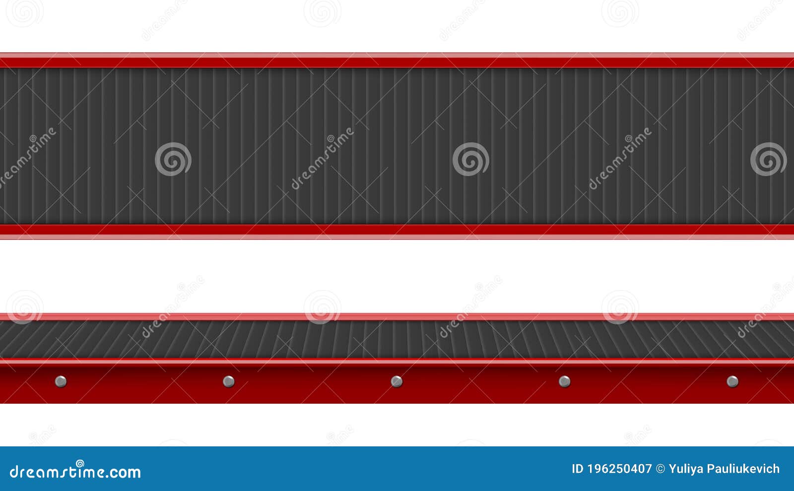 Conveyor Belt Top View, Empty Production Line Stock Vector ...