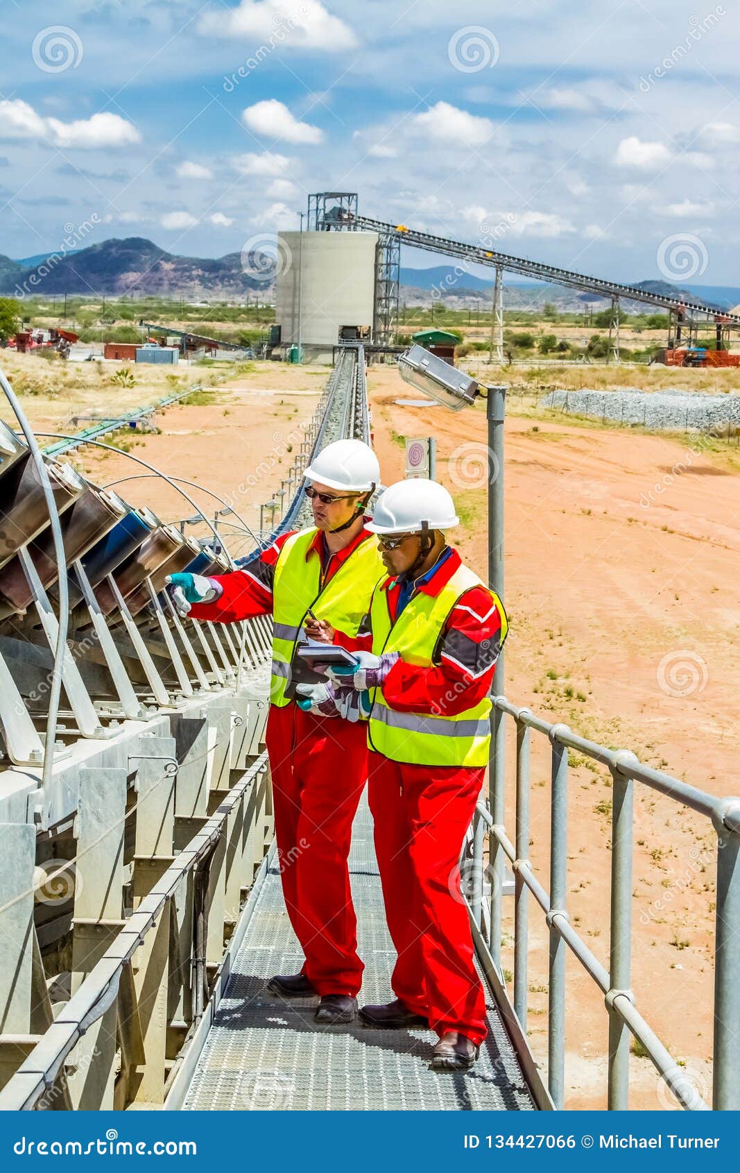 Conveyor Belt Transporting Platinum Ore for Processing with Mining ...