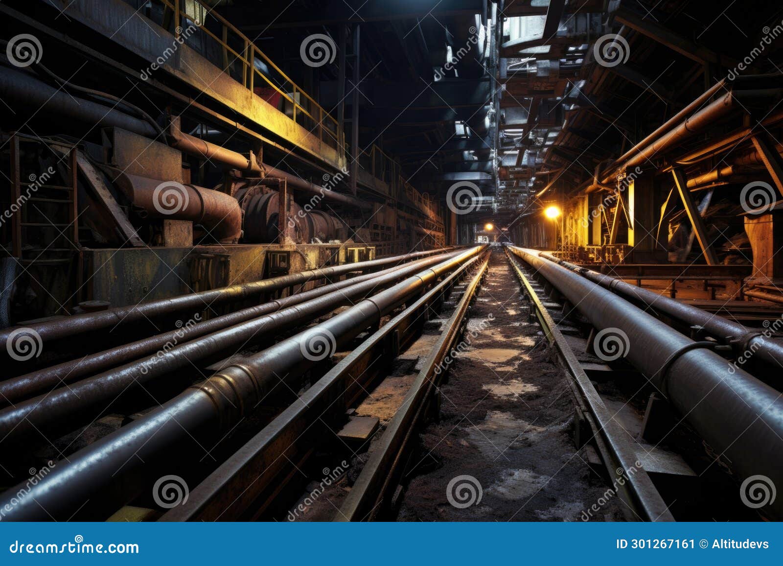 Conveyor Belt Transporting Raw Steel Materials Stock Image - Image of ...