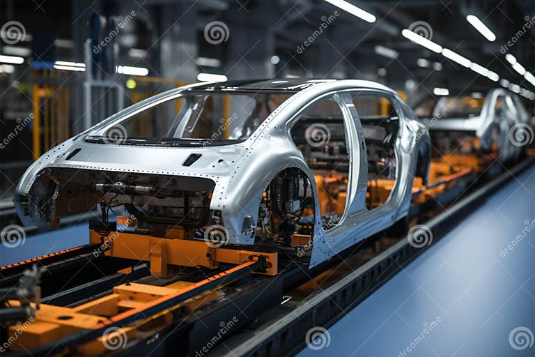 Conveyor Belt Transports a Self Driving Car within a Robotic Facility ... Conveyor Belt Transports a Self Driving Car within a Robotic Facility ...