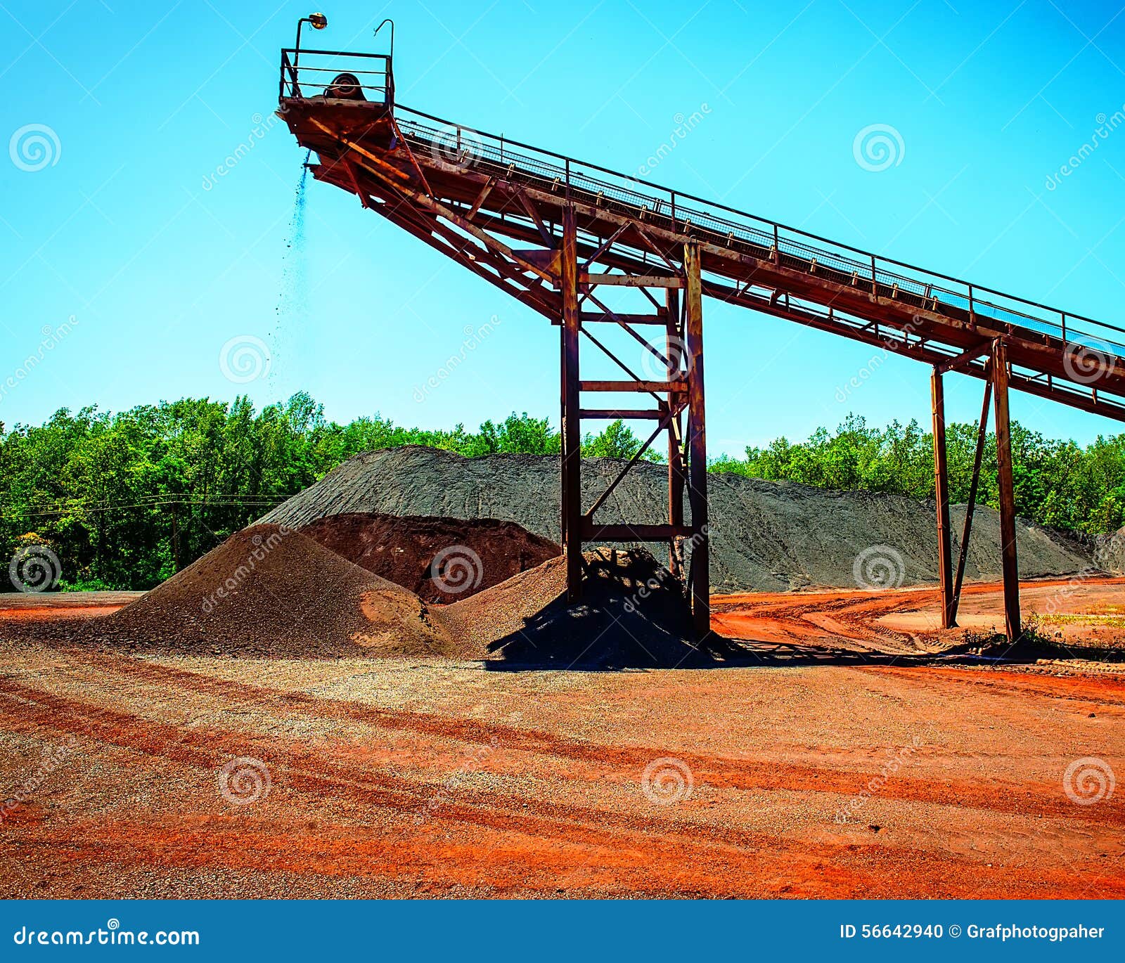 Conveyor stock photo. Image of digger, power, deposit - 56642940