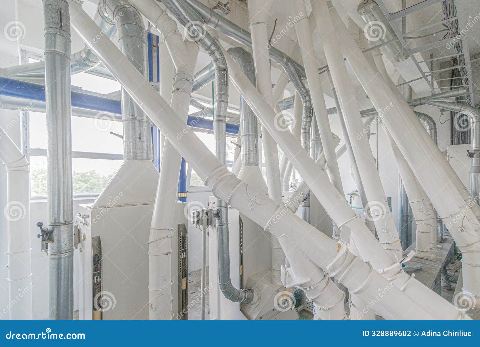 Conveyor for Flour Inside a Grain Mill Stock Photo - Image of drink ...