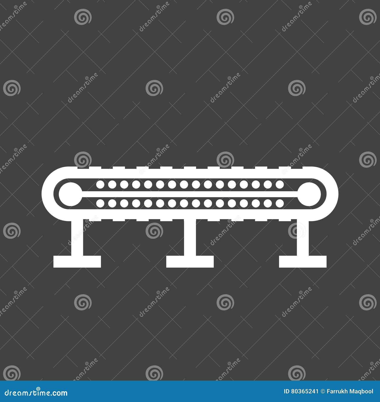 Conveyor I stock vector. Illustration of technology, conveyor - 80365241