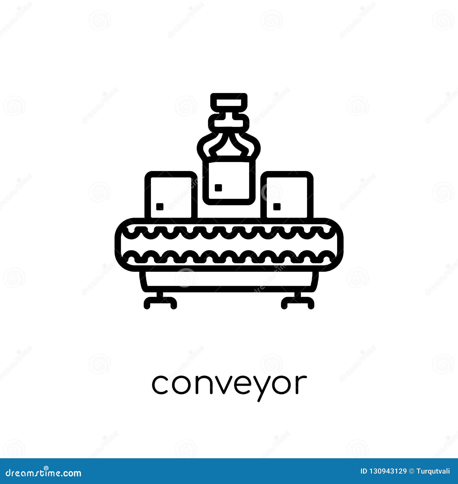 Conveyor Icon from Delivery and Logistic Collection. Stock Vector ...