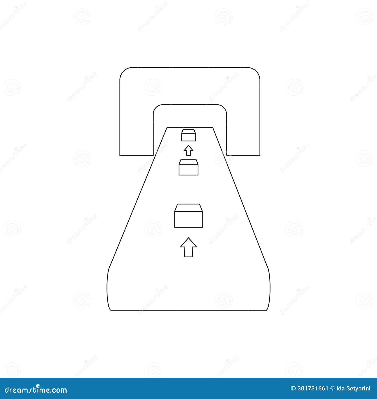 Conveyor icon vector stock illustration. Illustration of embarkation ...