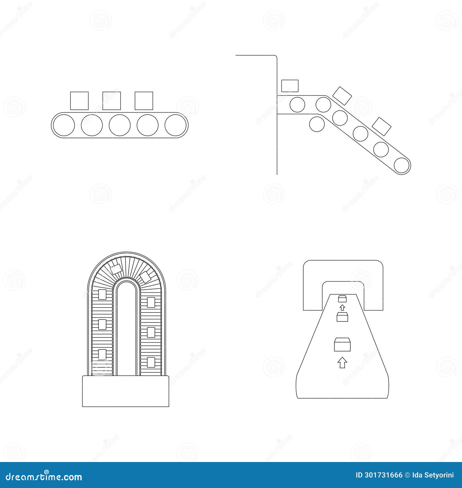 Conveyor Icon Cartoon Vector | CartoonDealer.com #181912259
