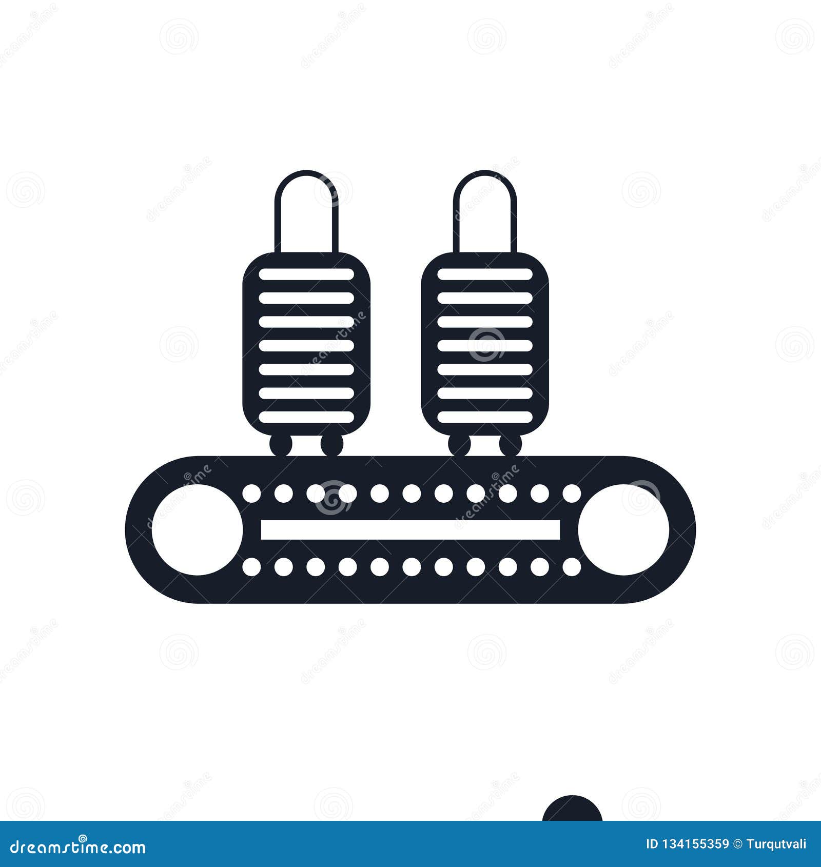 Conveyor Icon Vector Sign and Symbol Isolated on White Background ...