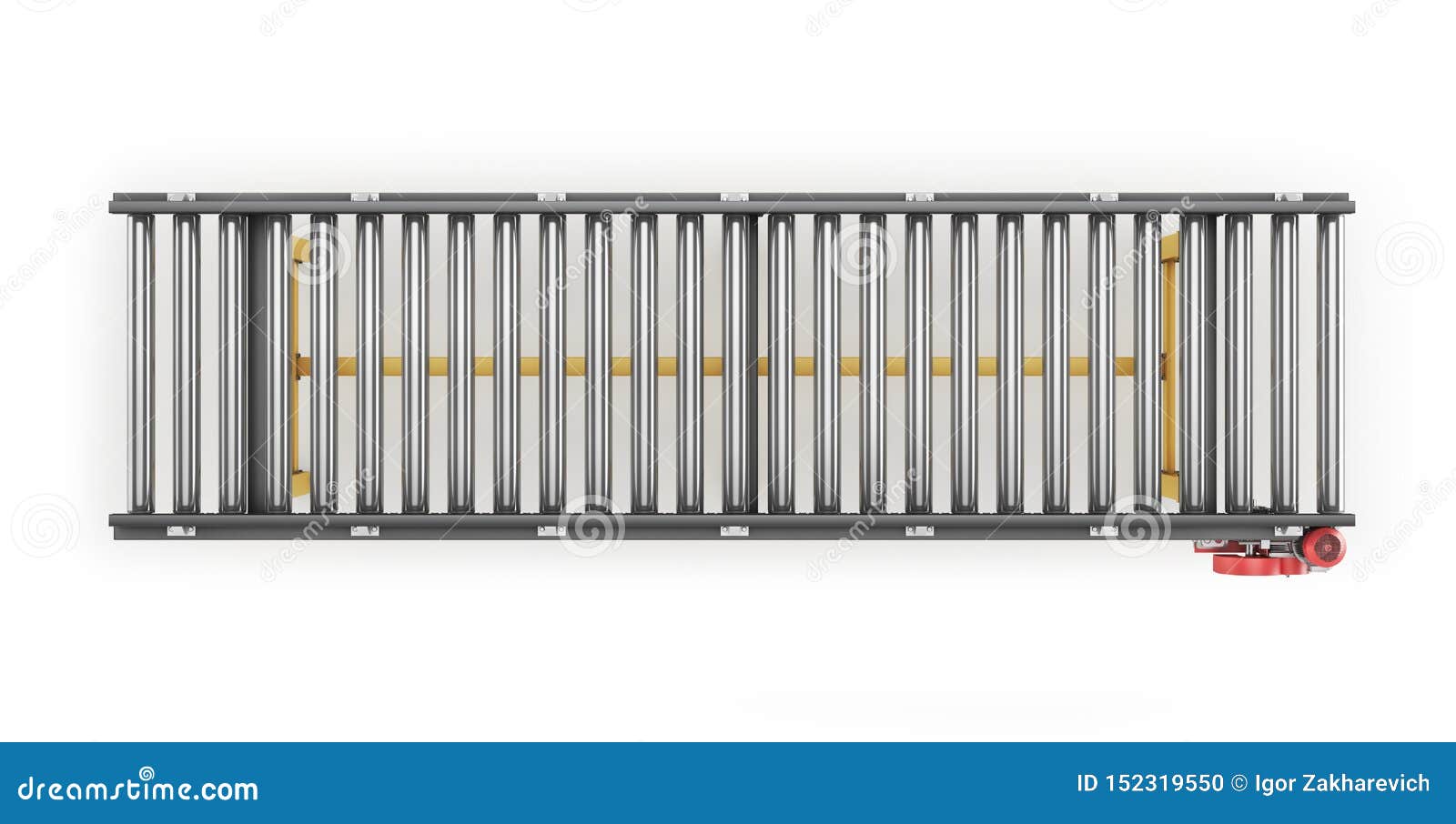 Conveyor Isolation on a White Background. Stock Illustration ...