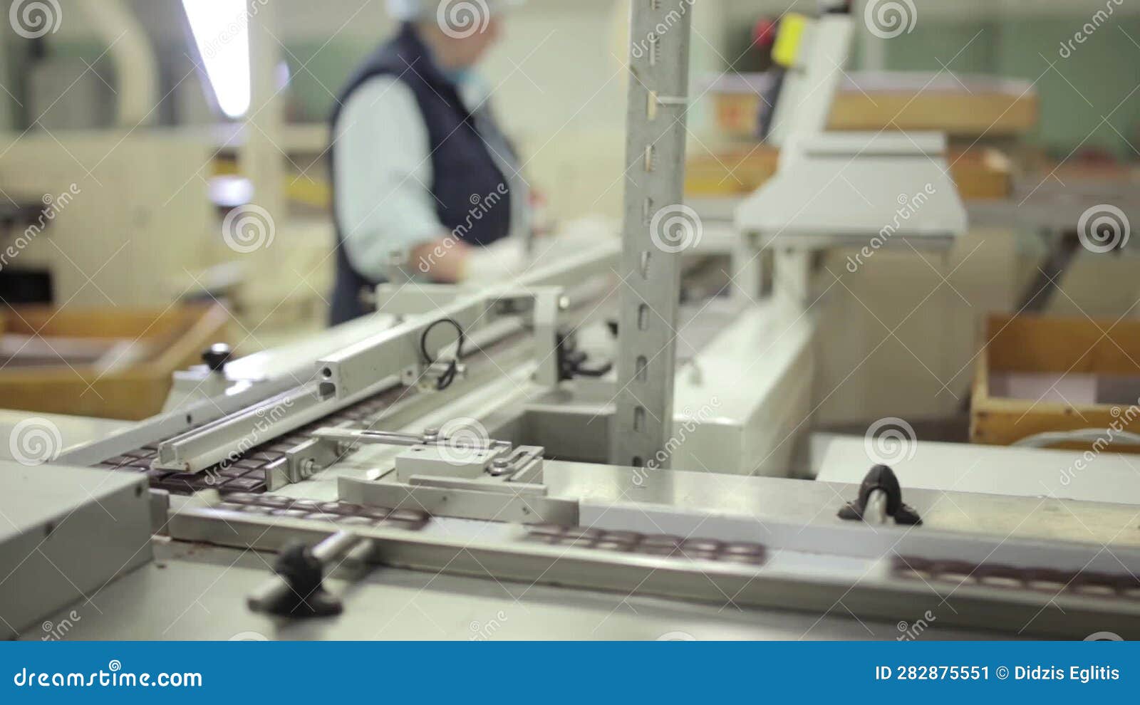 Conveyor Line with Classic Chocolate Bars in a Chocolate Factory Stock ...