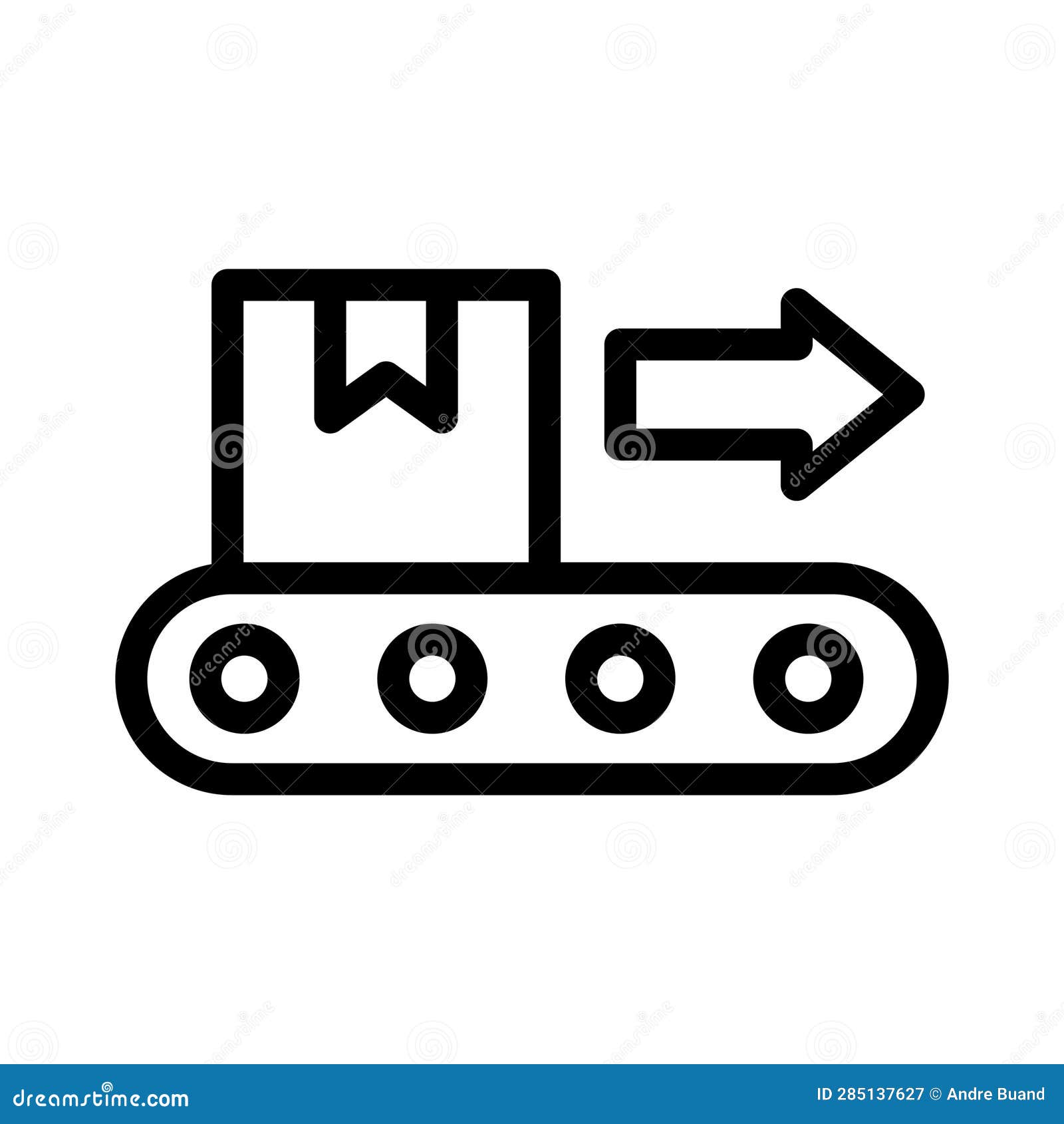 Conveyor Line Icon Illustration Vector Graphic Stock Vector ...