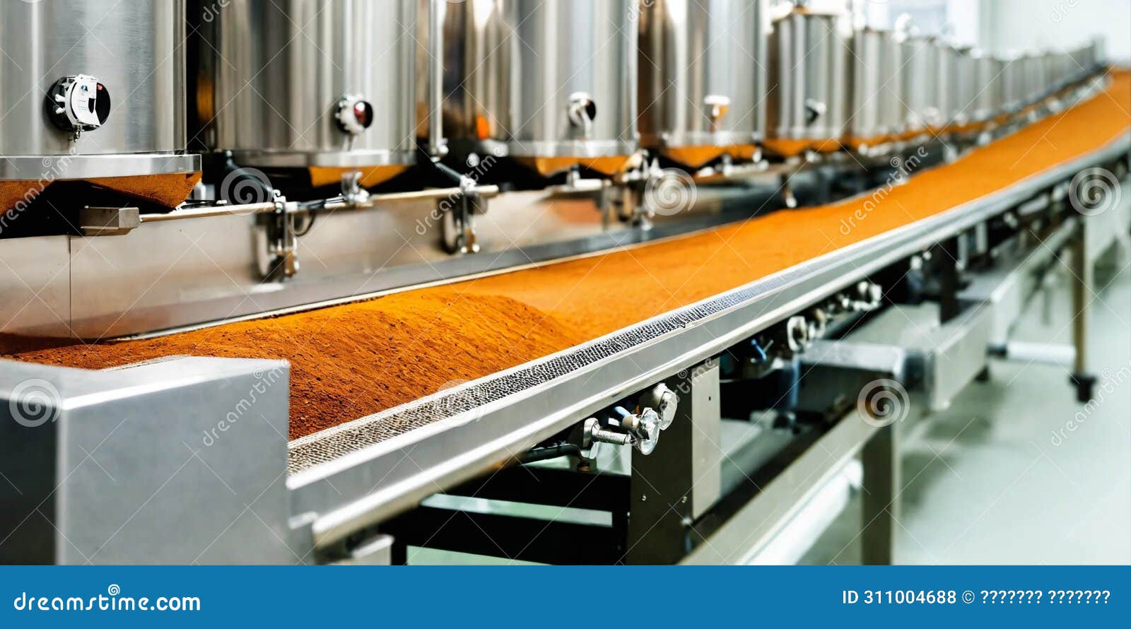 Conveyor Line for the Production of Coffee Makers Stock Illustration ...