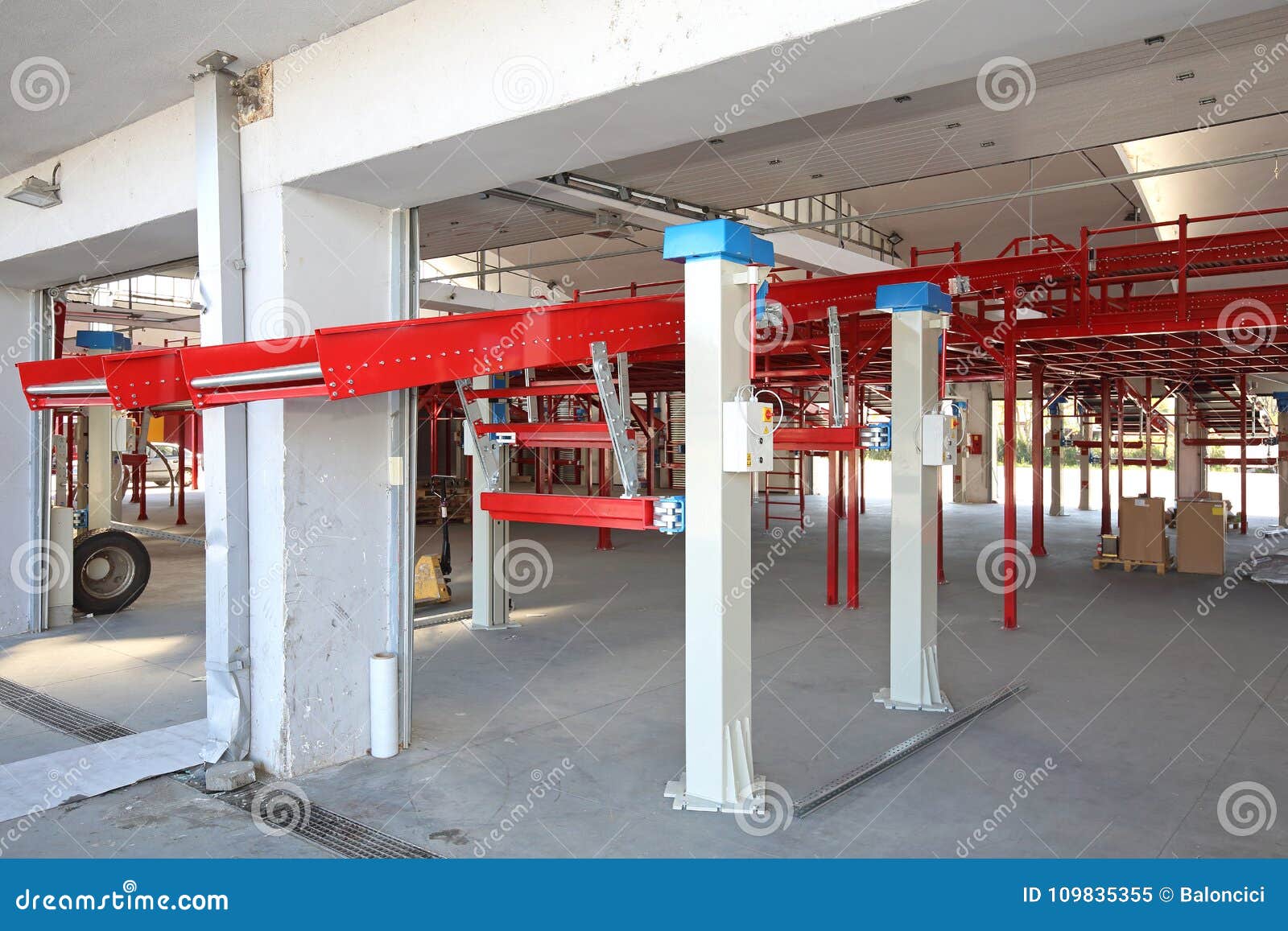Conveyor Loading Ramp stock image. Image of storage - 109835355