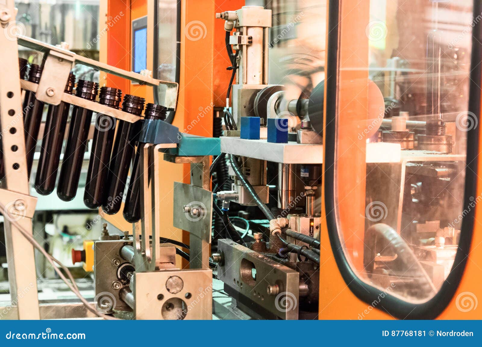 Conveyor for Preforms Blowing Machine Stock Image - Image of automation ...