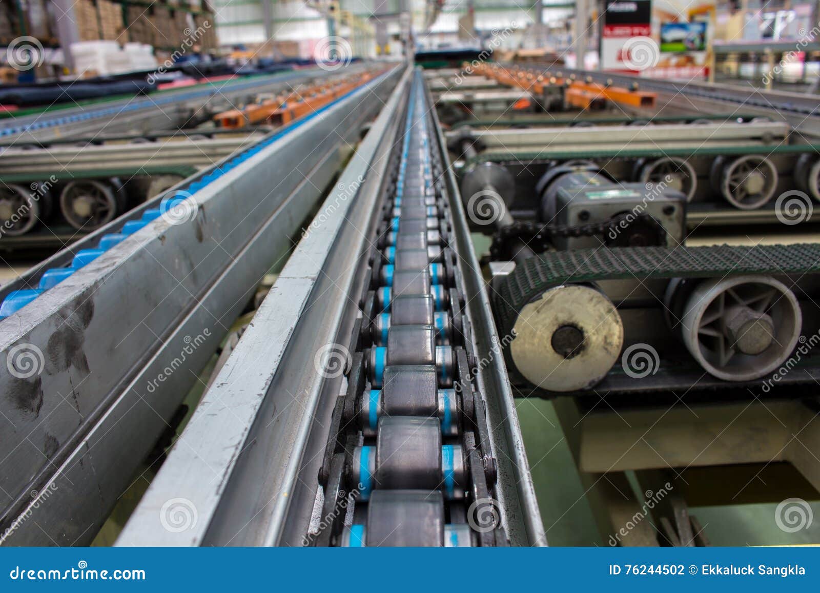 Conveyor in the Production Line of the Factory Stock Photo - Image of ...