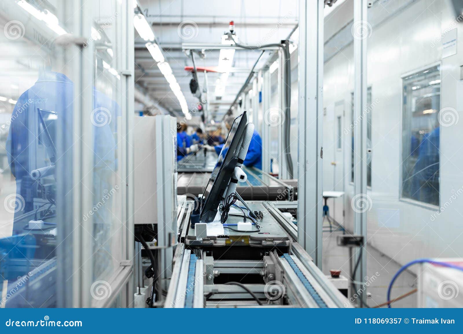 Minsk, Belarus - May 08, 2018: Workshop for Assembring Televisions ...