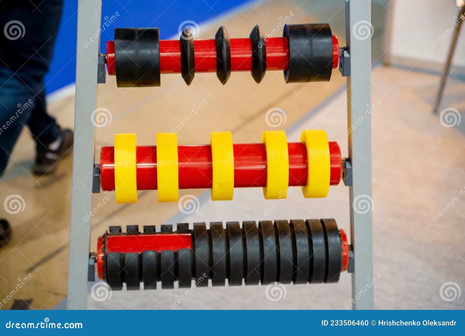 Conveyor Rollers. Rollers with Plastic Hubs Stock Photo - Image of ...