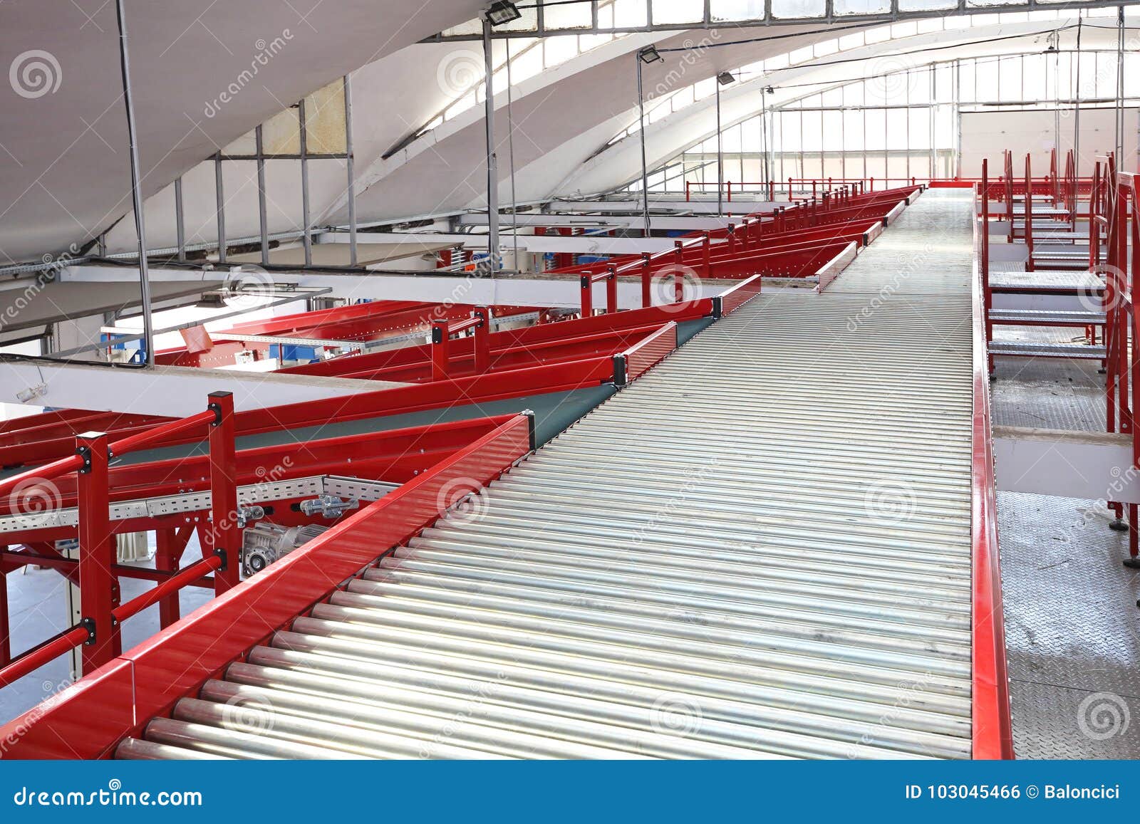 Conveyor Logistics Distribution Stock Photo - Image of belt, warehouse ...