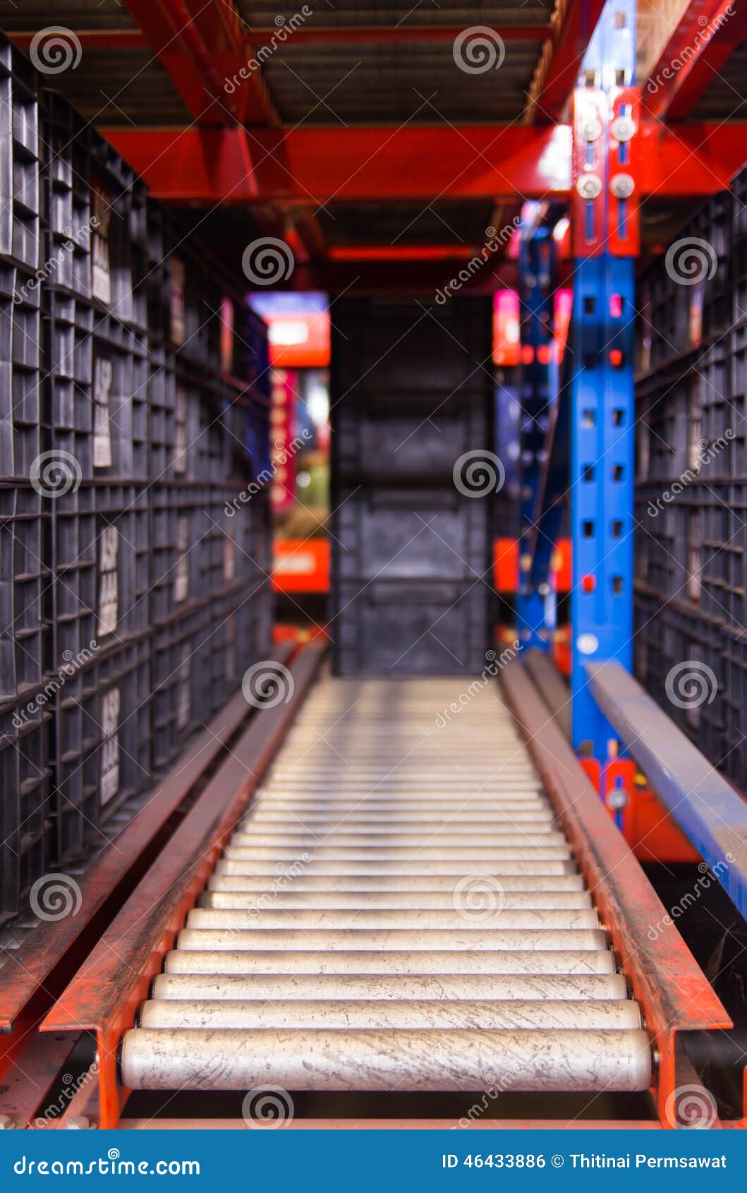 Conveyor Rollers Transport System Stock Photo - Image of factory, belt ...