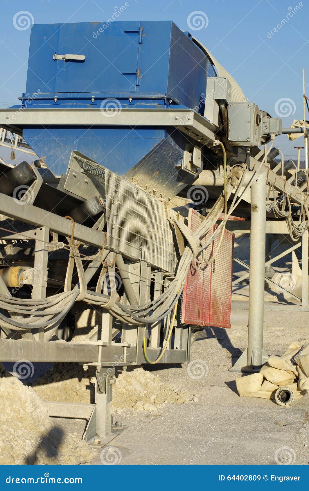 Conveyor sand extraction stock image. Image of outdoors - 64402809