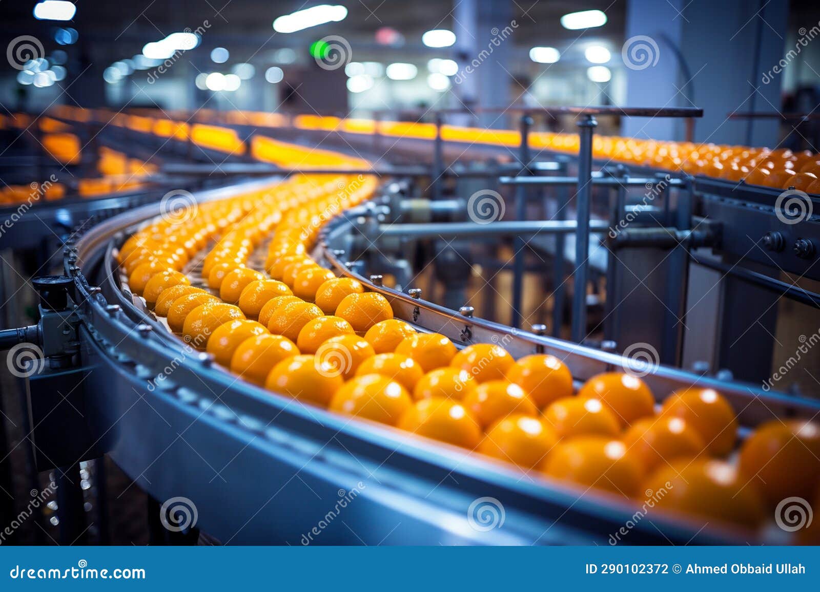 Conveyor in Sweet Water Orange Processing. Generative by Ai Stock Photo ...
