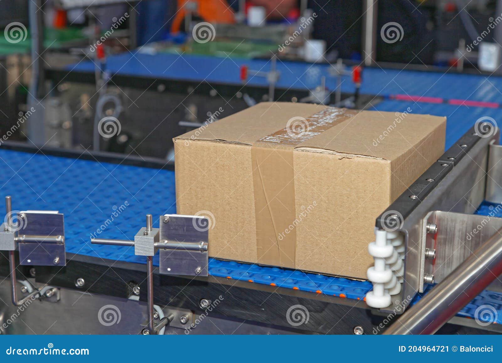 Conveyor System With Pick And Place Robotic Arm Royalty-Free Stock ...