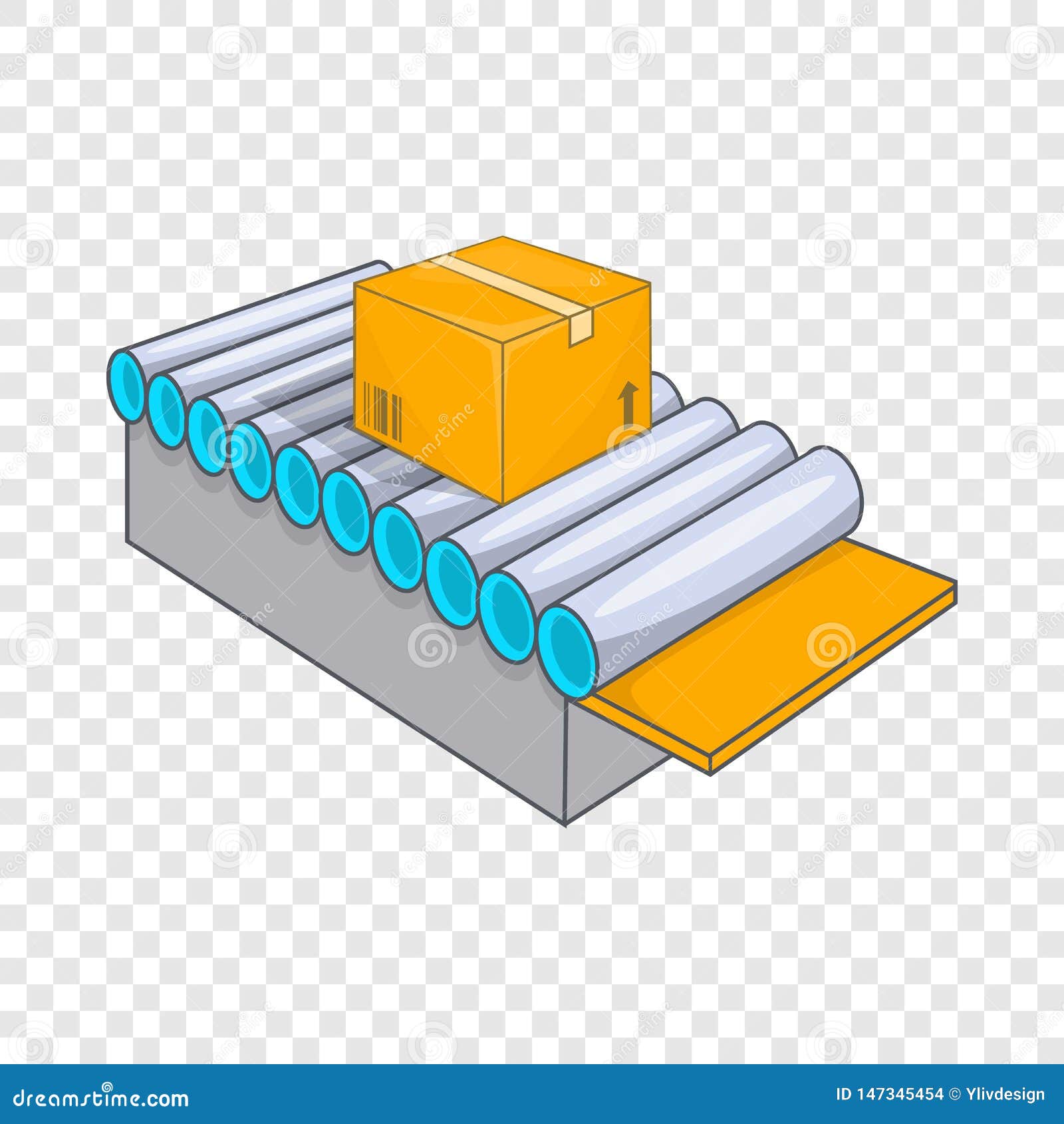 Conveyor System Icon, Cartoon Style Stock Vector - Illustration of ...