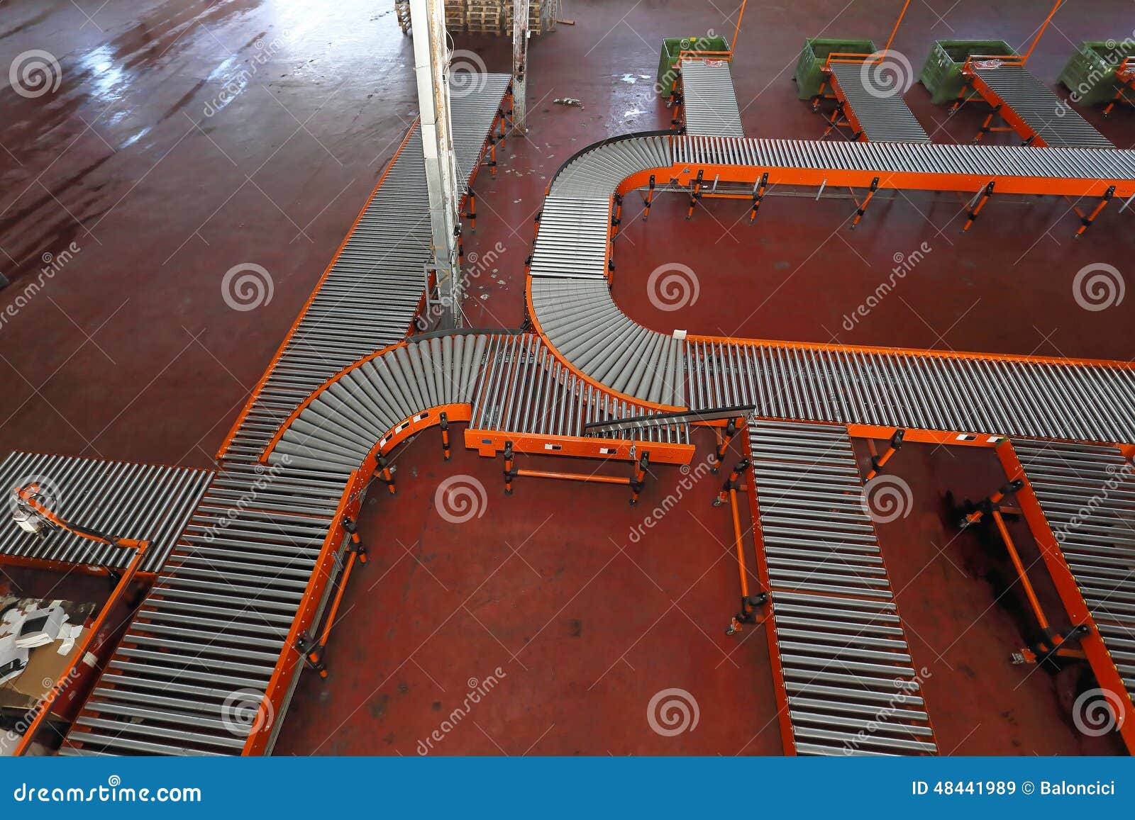 Conveyor system stock image. Image of conveyer, conveying - 48441989