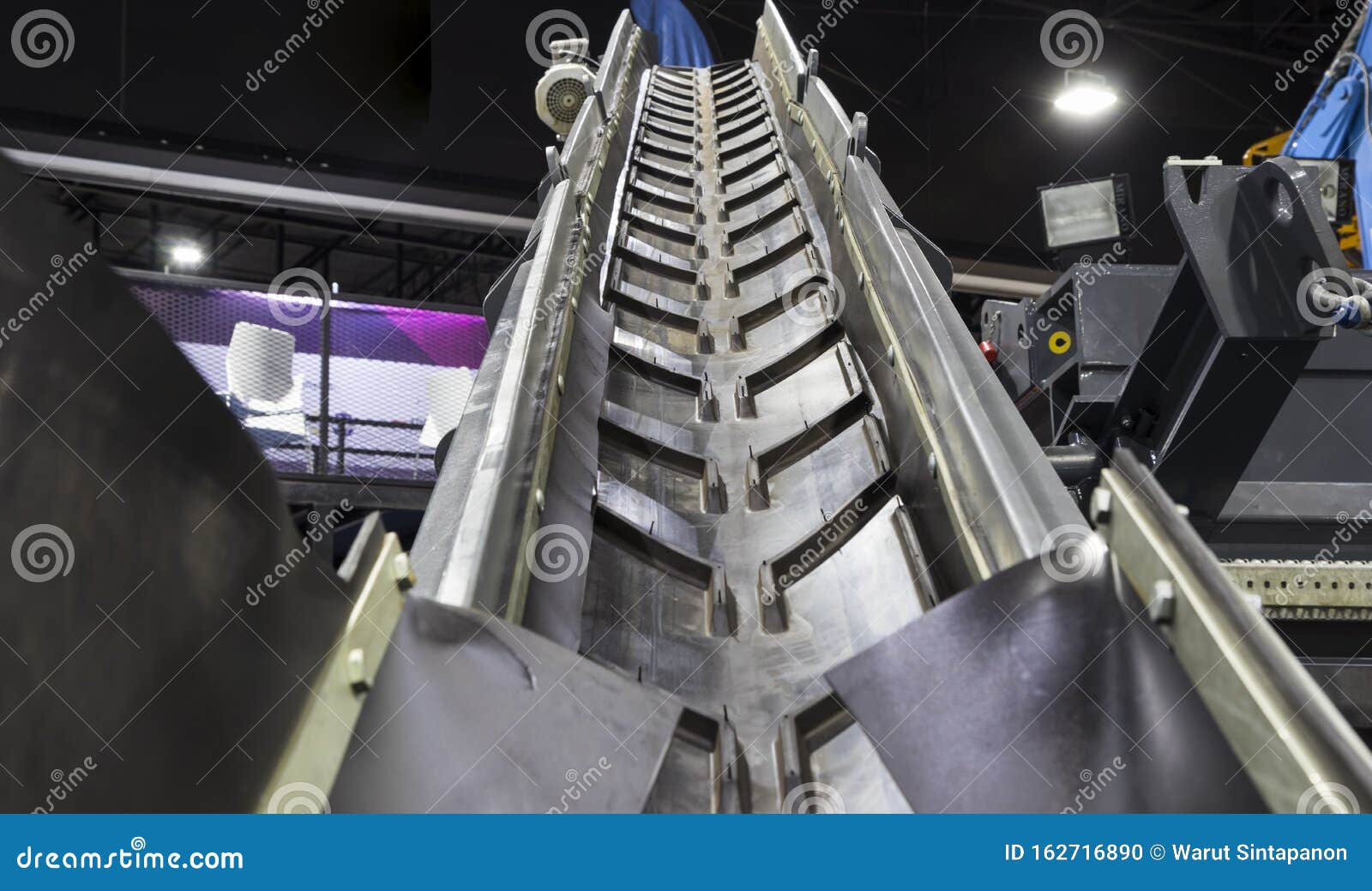Conveyor in Transportation Truck Stock Photo - Image of concrete ...