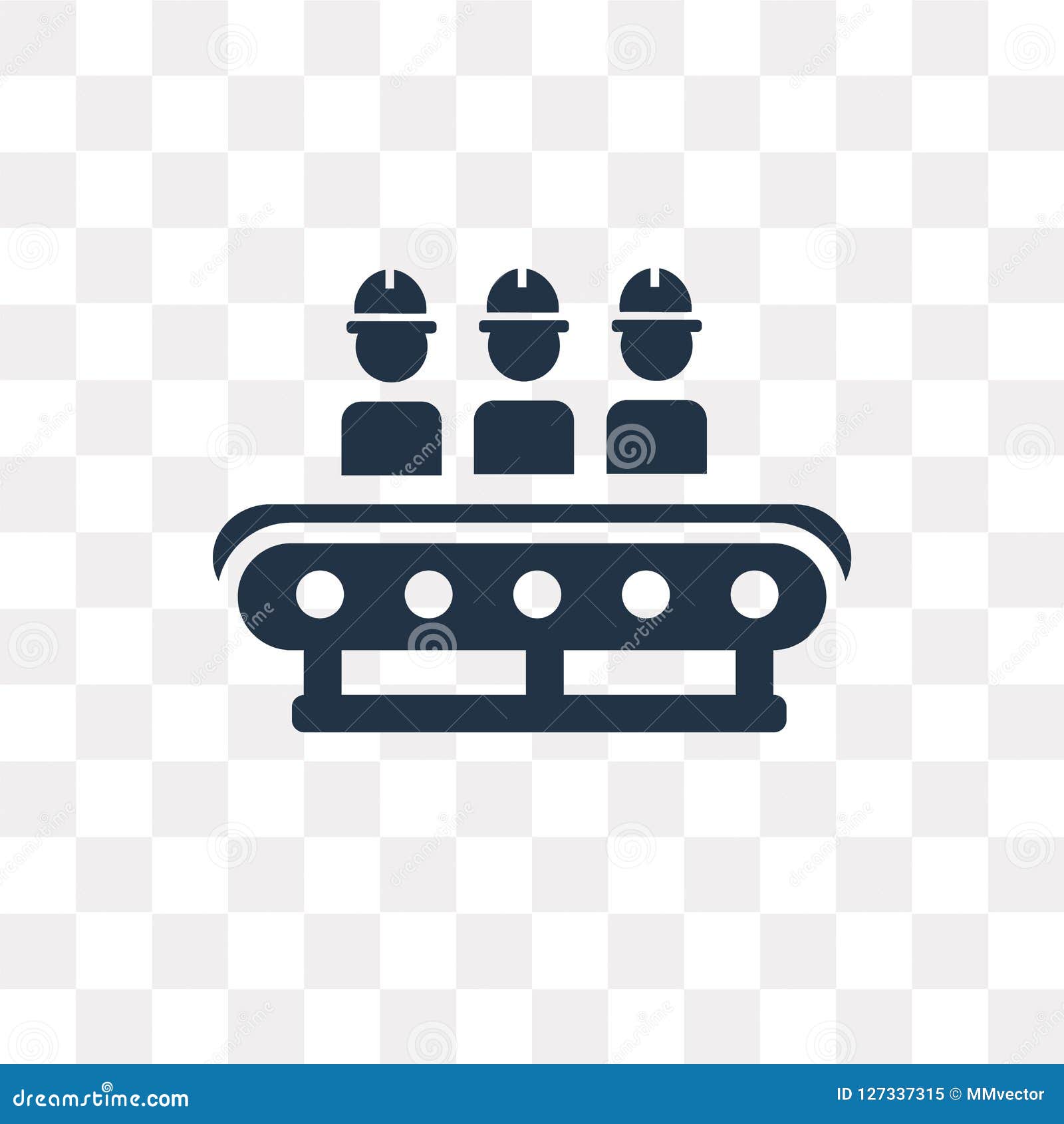 Conveyor Vector Icon Isolated on Transparent Background, Conveyor ...