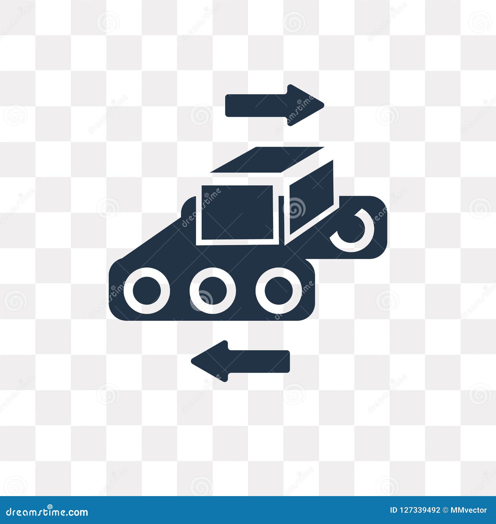 Conveyor Vector Icon Isolated on Transparent Background, Conveyor ...