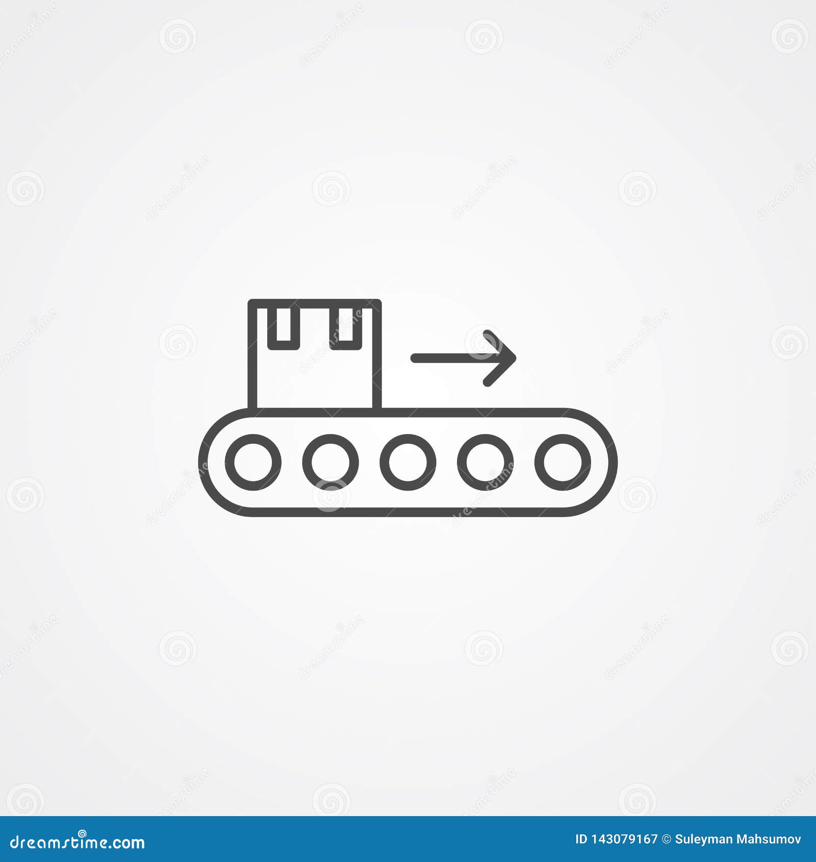 Conveyor Vector Icon Sign Symbol Stock Vector - Illustration of hand ...