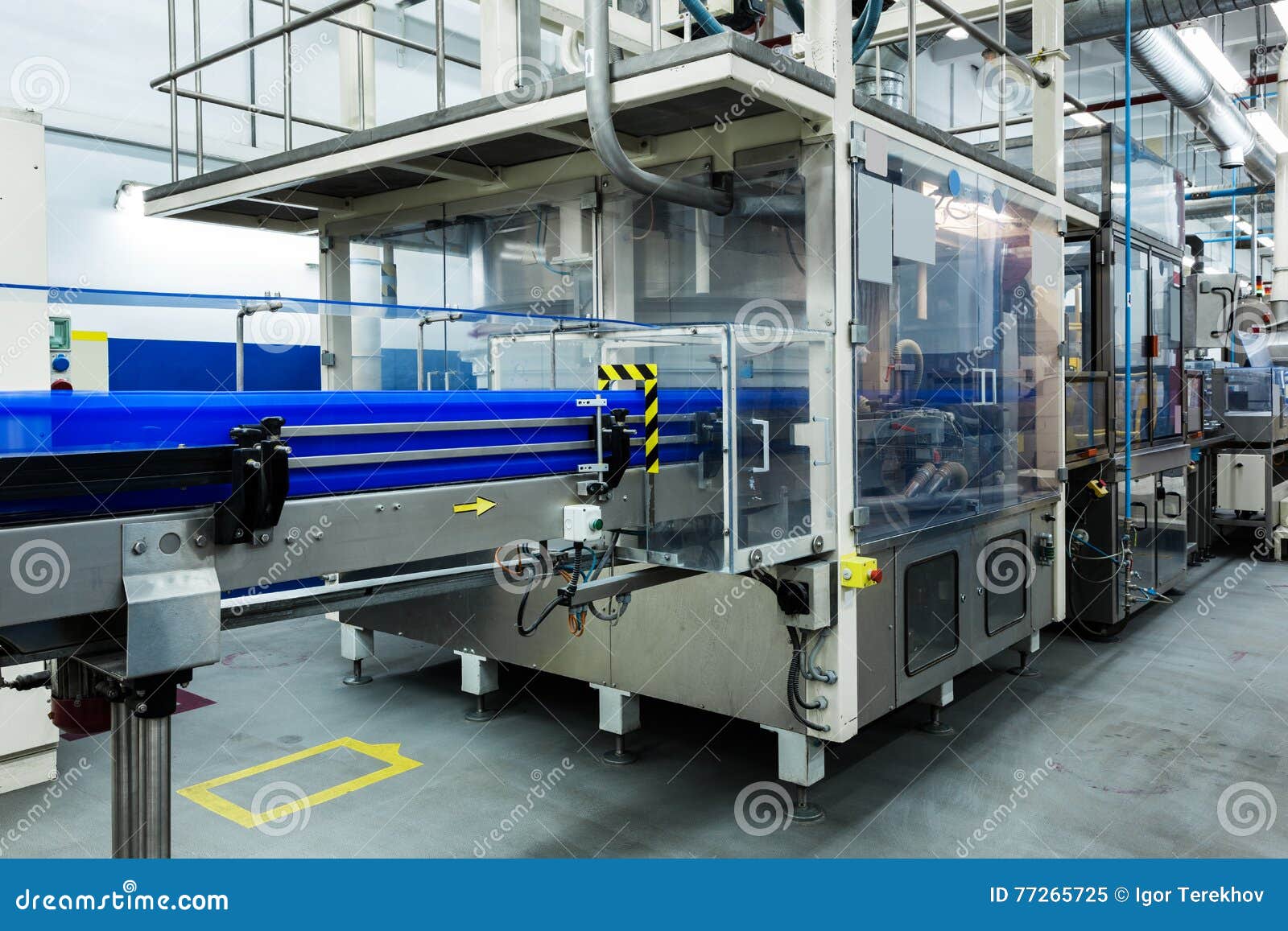 Conveyor Working at a Factory Stock Image - Image of aluminum, industry ...