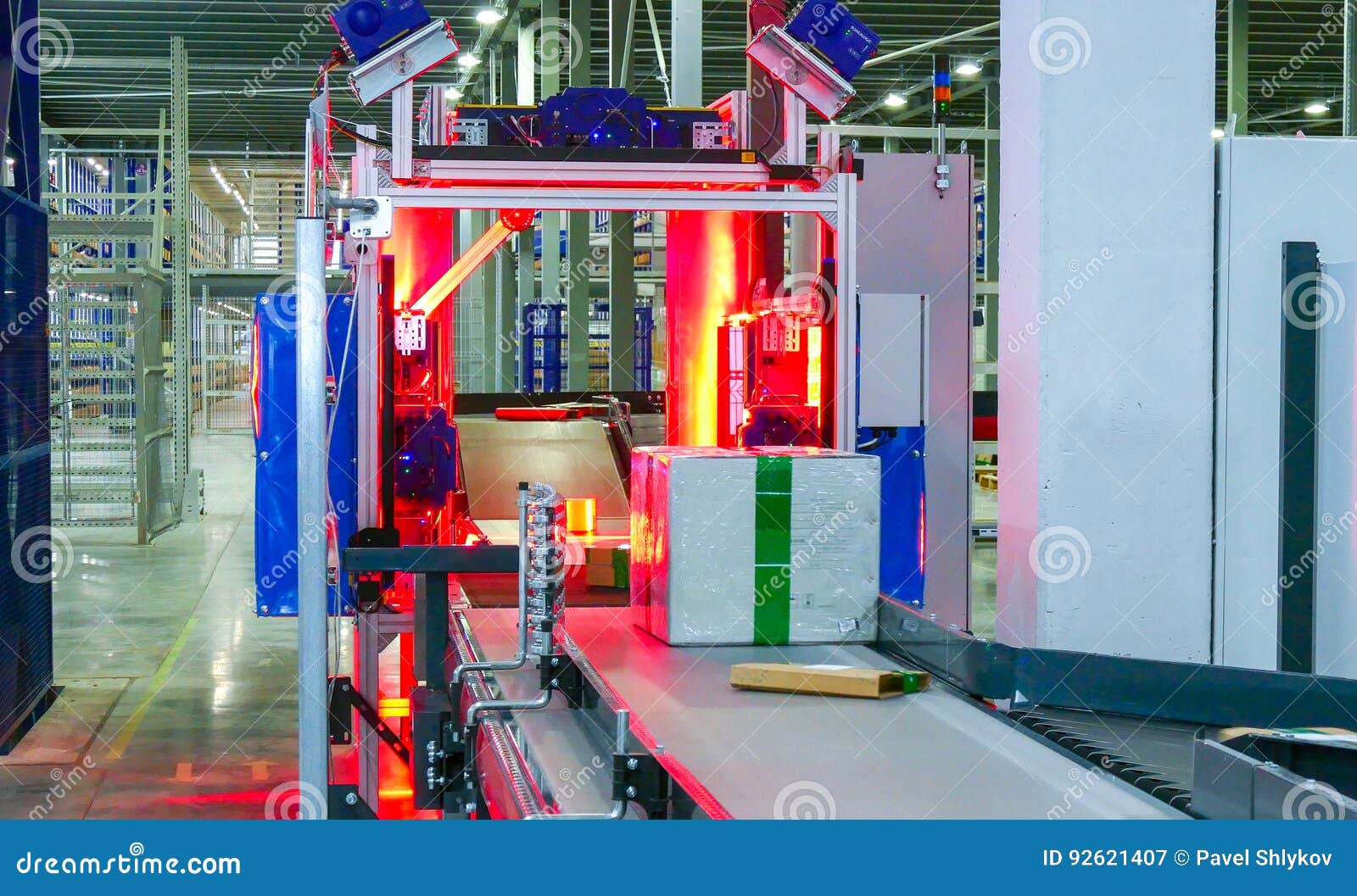 Conveyors with Bar Code Scanner Stock Image - Image of freight, motion ...