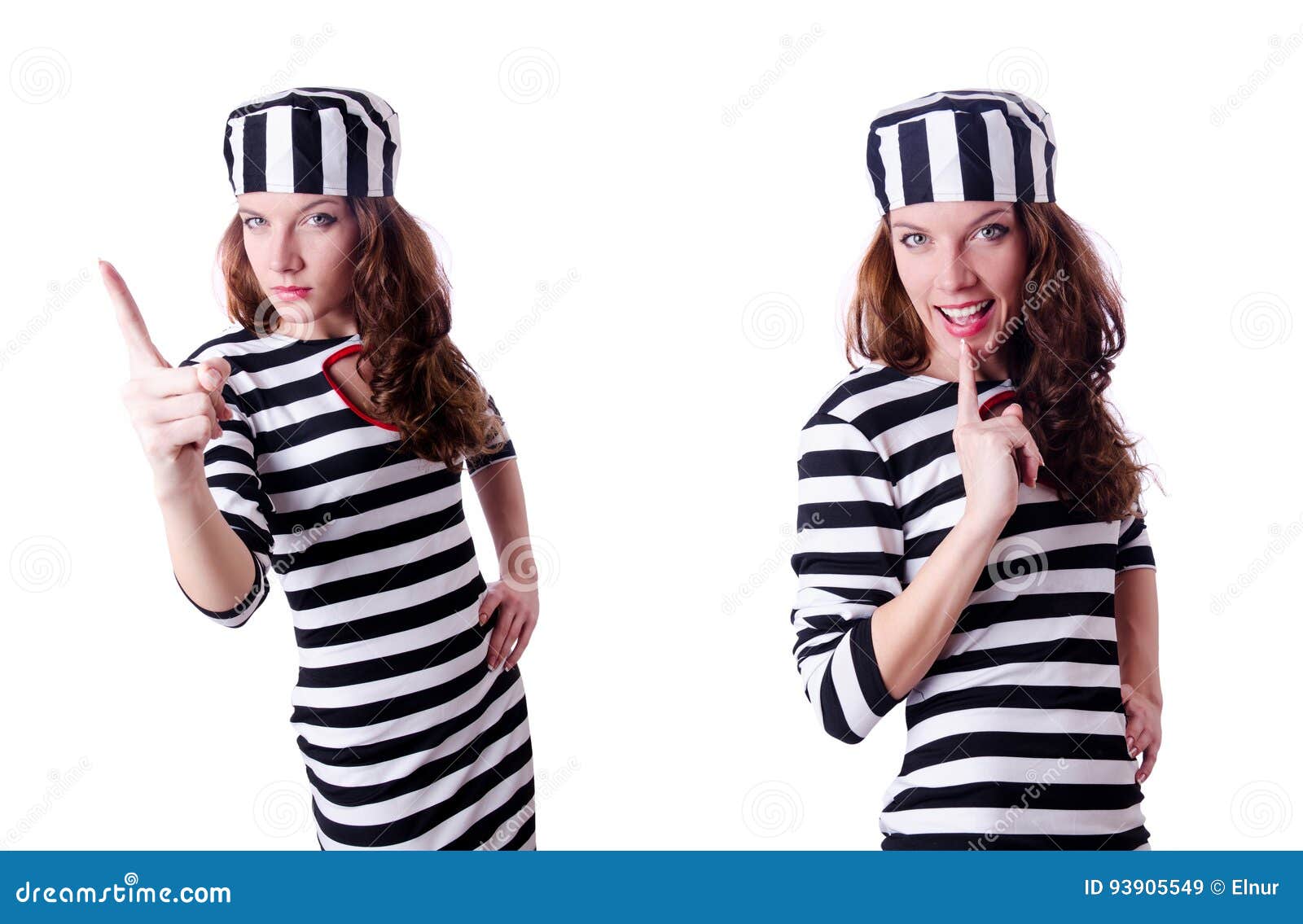 The Convict Criminal in Striped Uniform Stock Image - Image of ...
