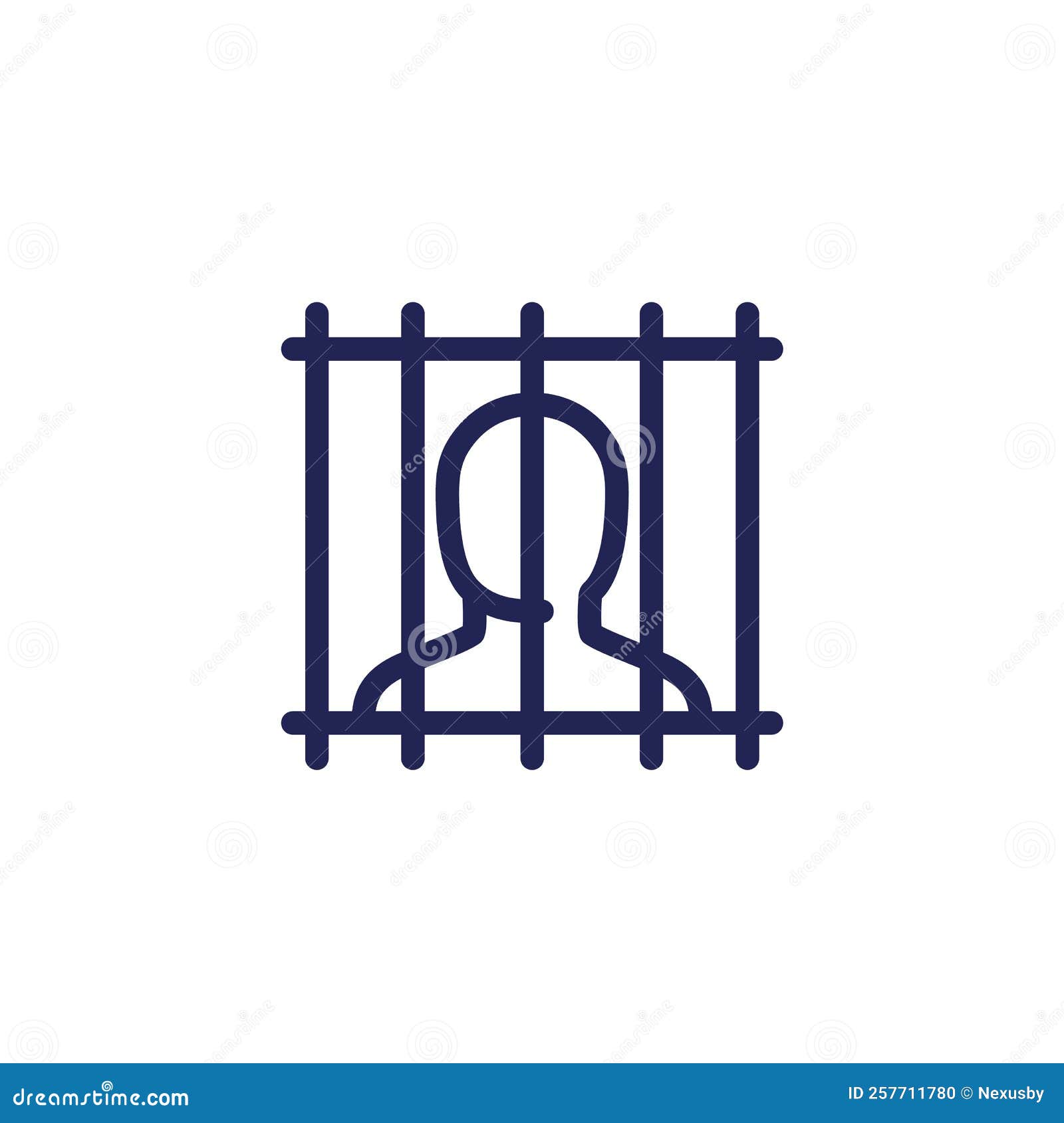 Convicted or Inmate Line Icon Stock Vector - Illustration of ...