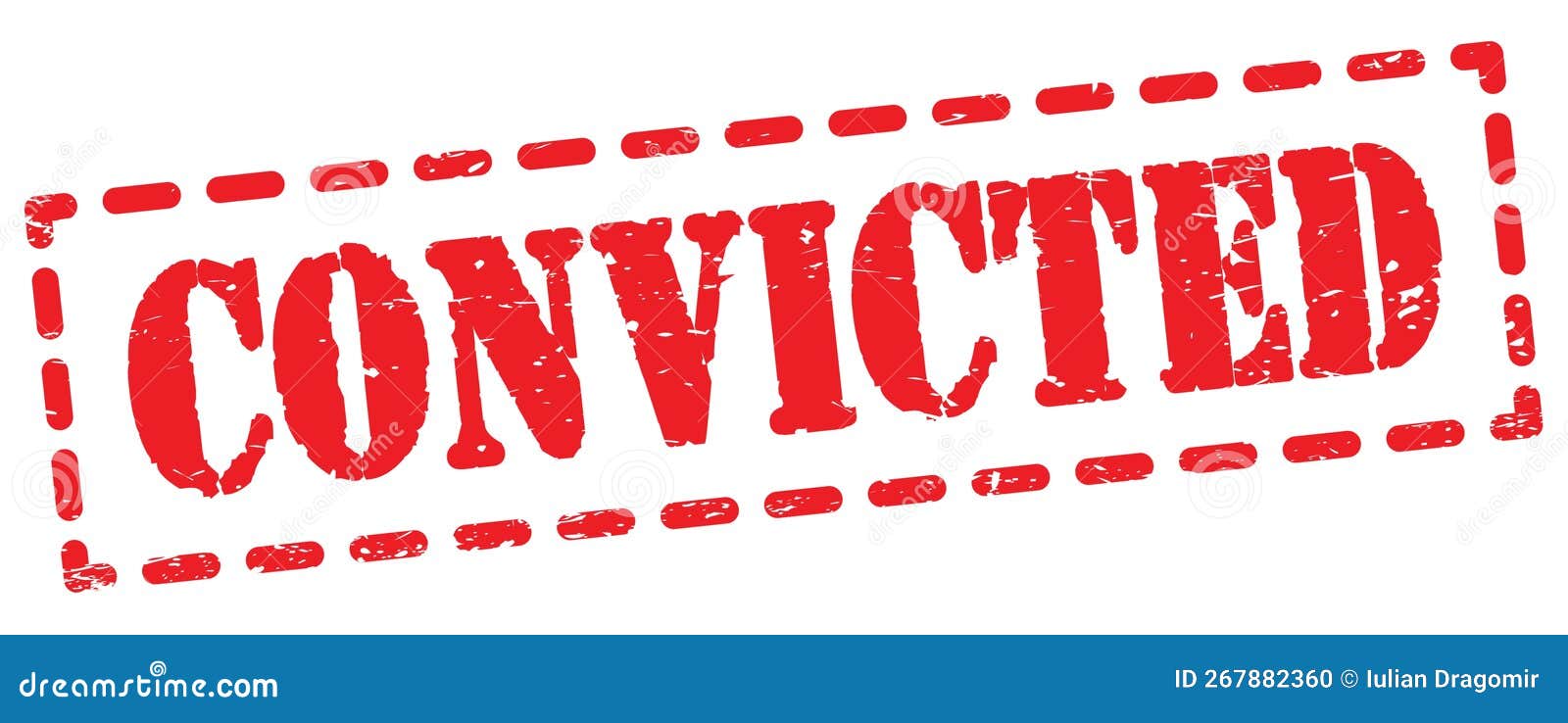 CONVICTED Text Written on Red Stamp Sign Stock Illustration ...