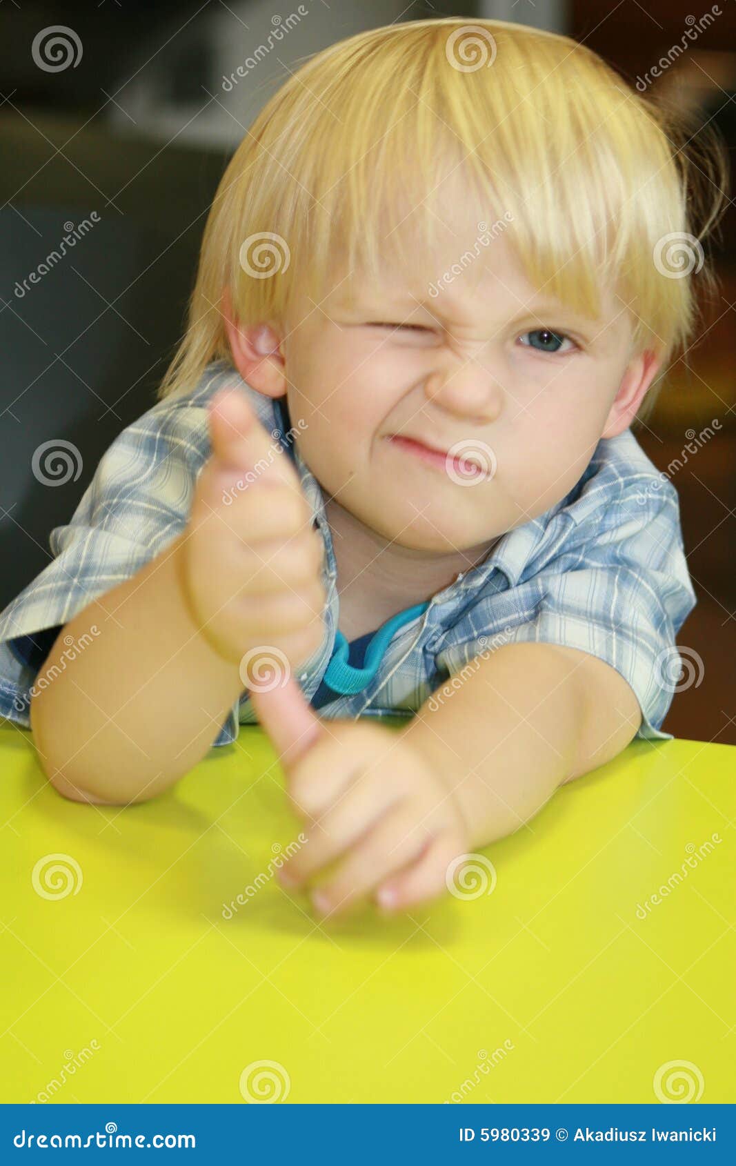 Convinced stock image. Image of face, alone, blond, smile - 5980339