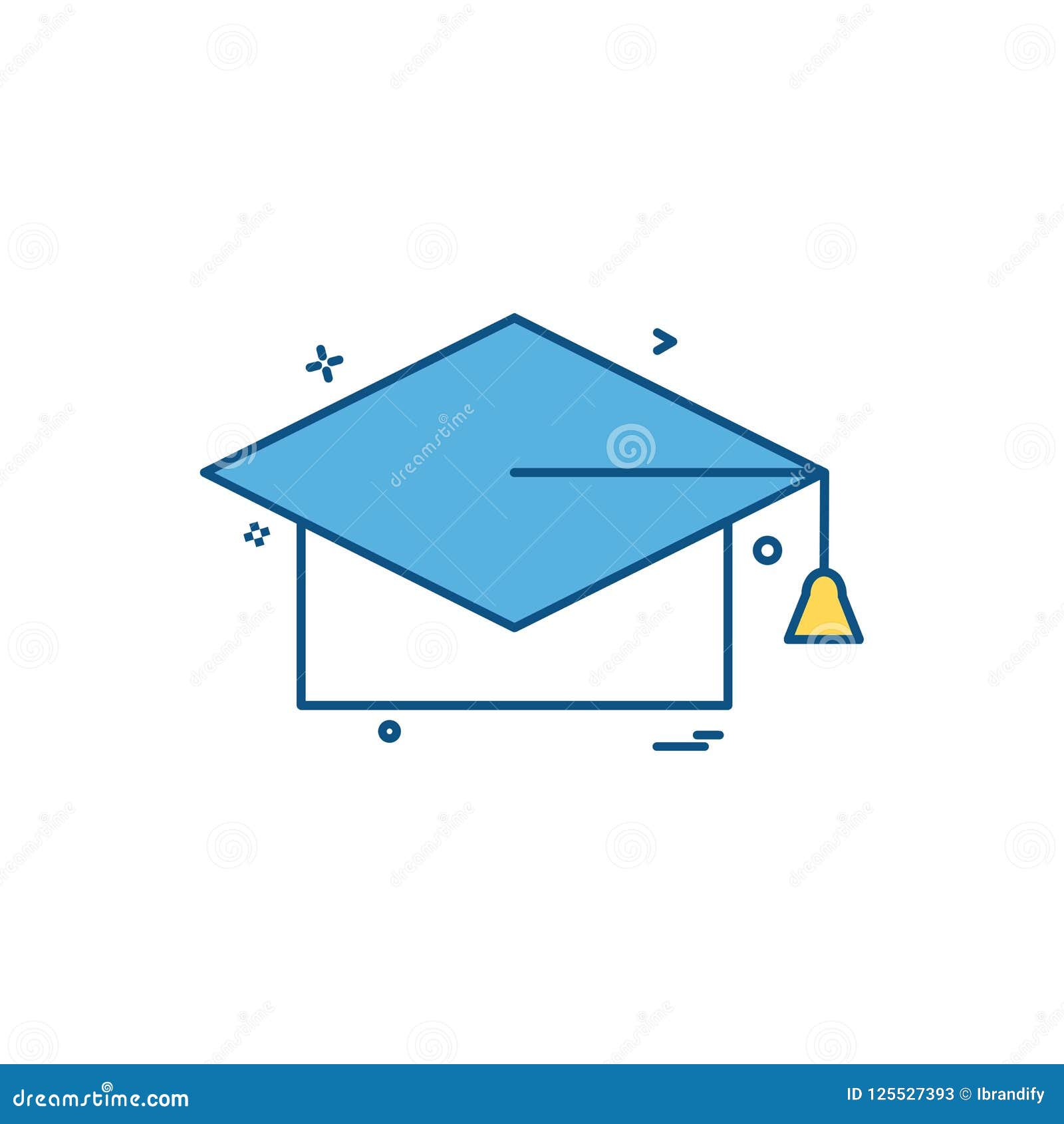 Convocation Cap Icon Design Vector Stock Vector - Illustration of ...