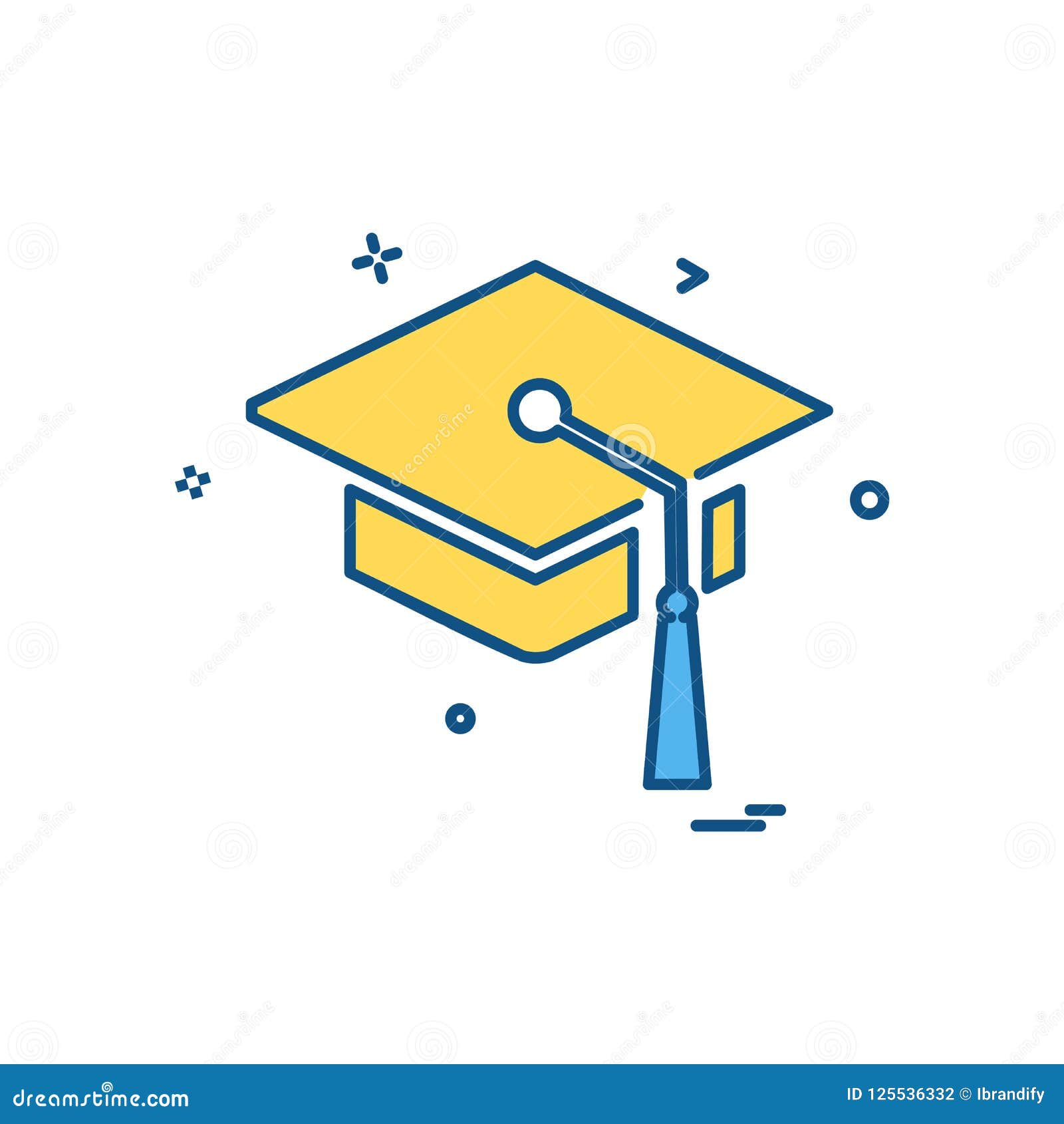 Convocation Cap Icon Design Vector Stock Vector - Illustration of ...