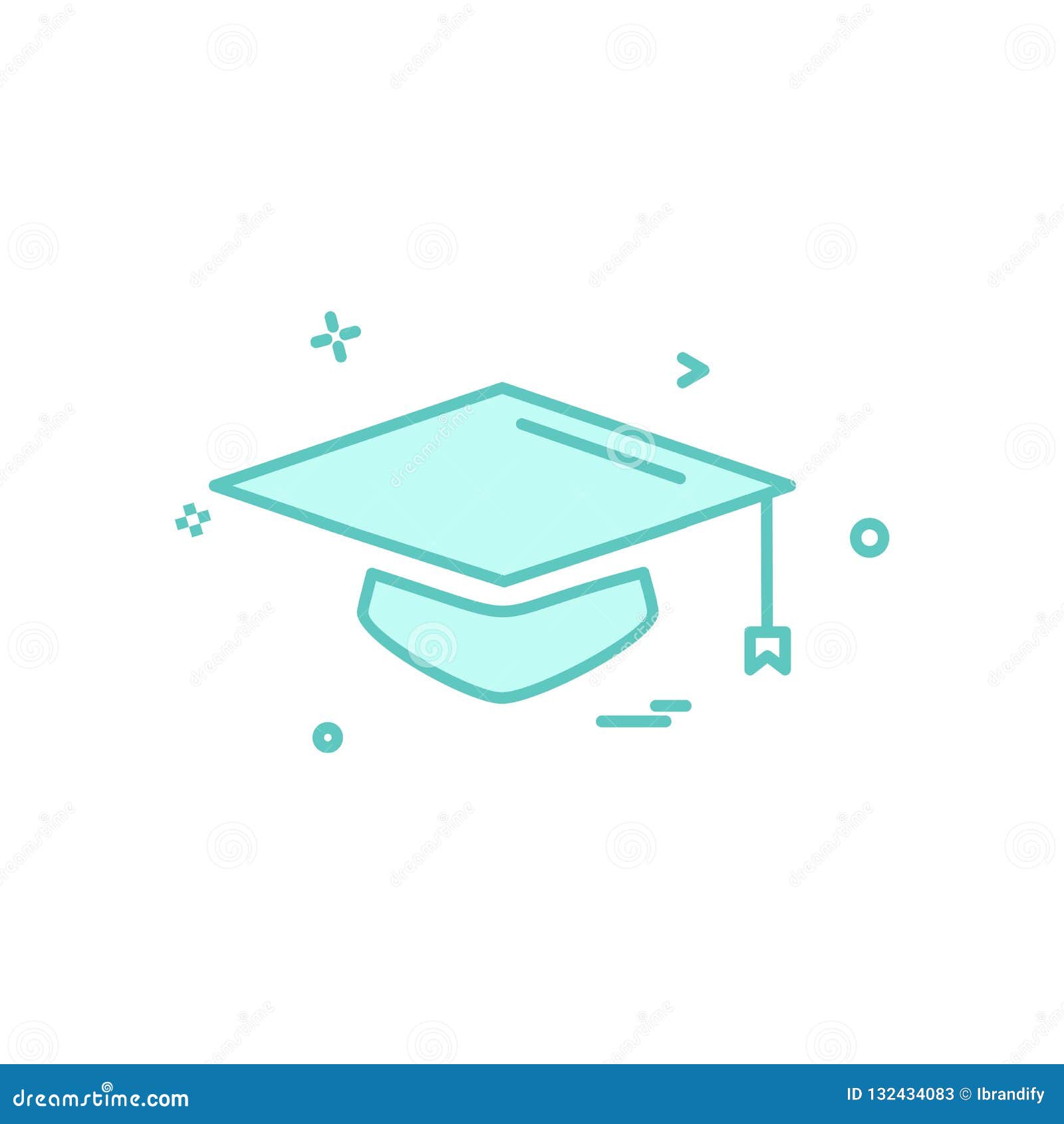 Convocation Cap Icon Design Vector Stock Vector - Illustration of ...