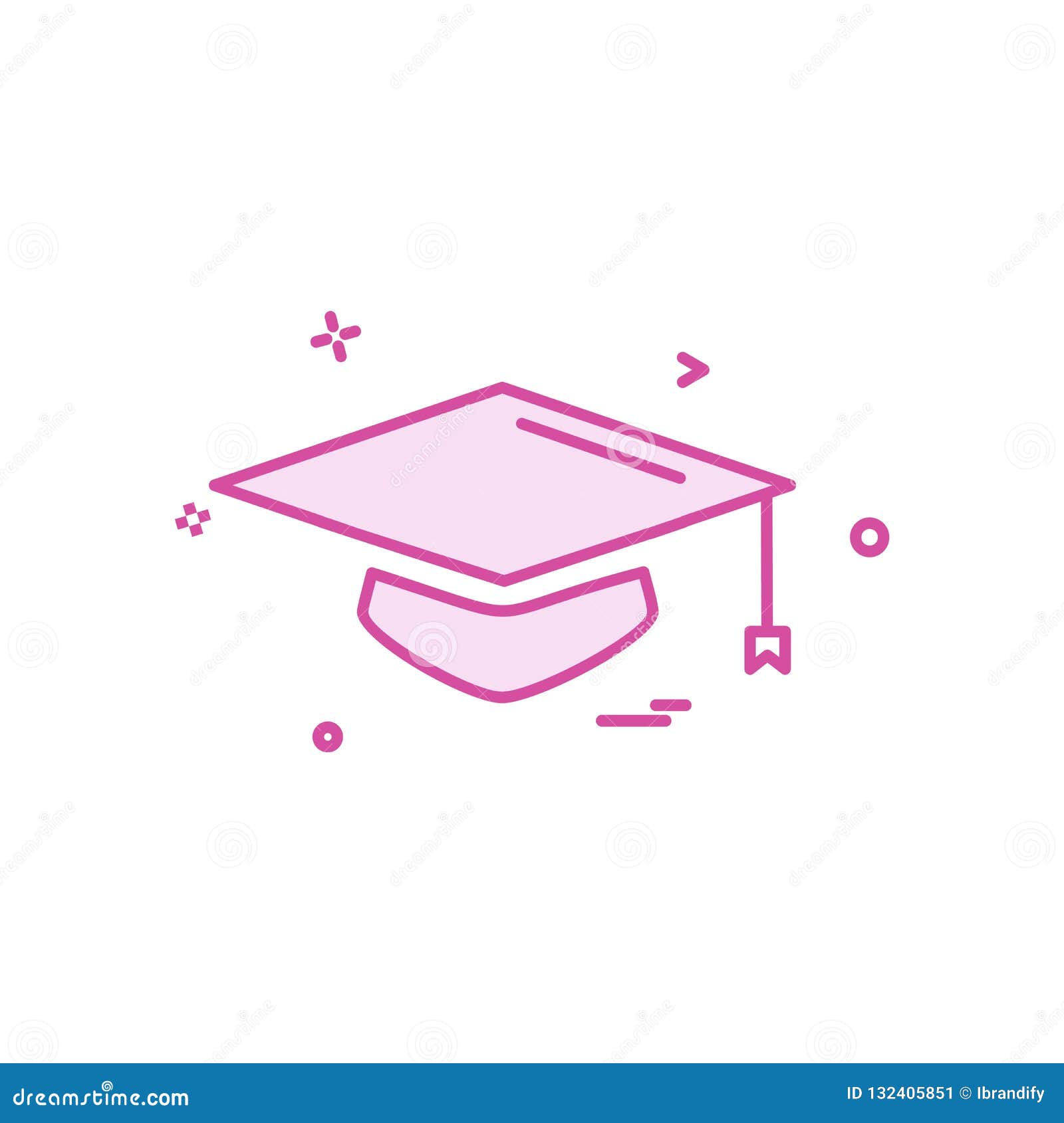 Convocation Cap Icon Design Vector Stock Vector - Illustration of brown ...