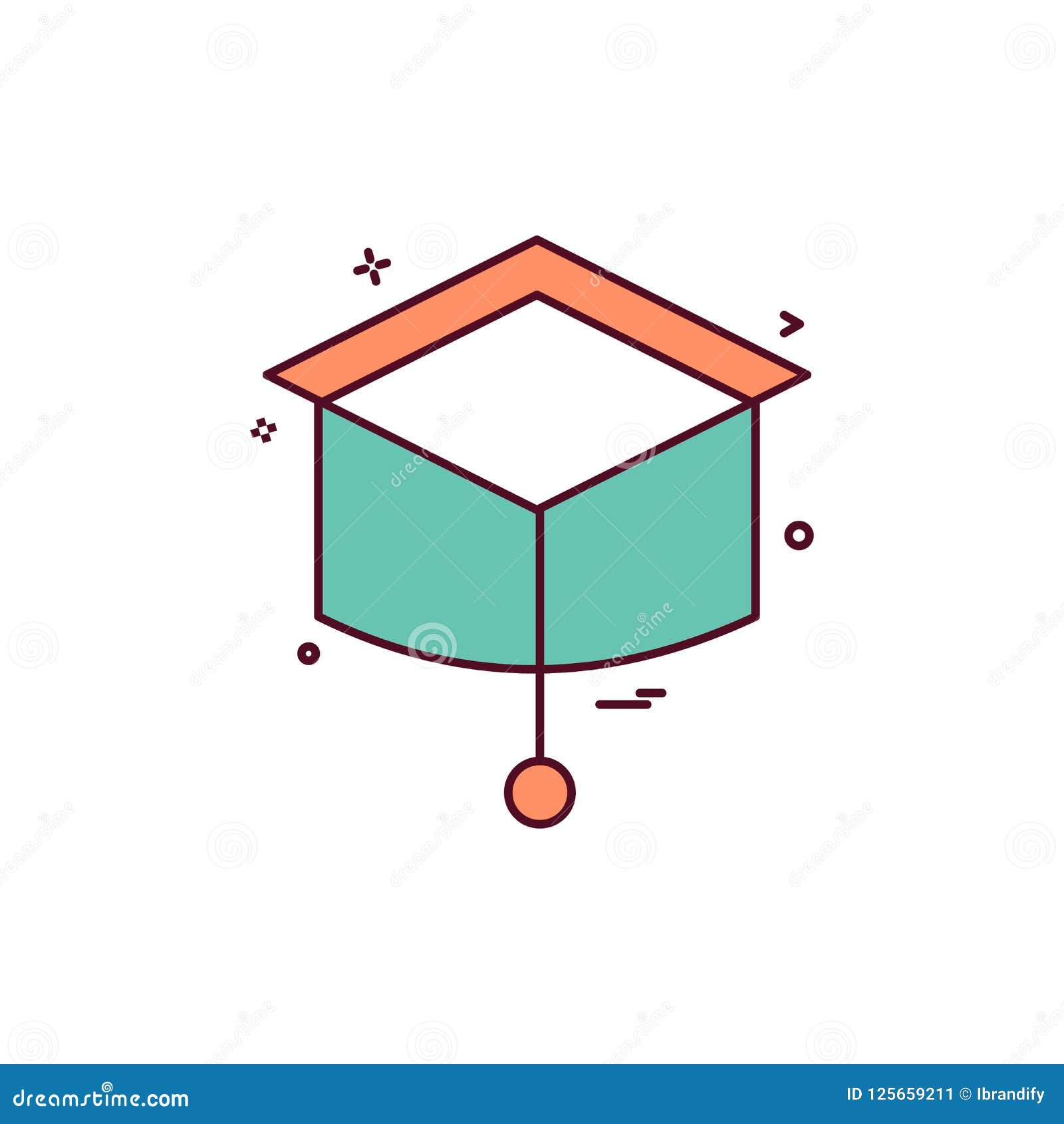 Convocation Icon Design Vector Stock Vector - Illustration of graduate ...